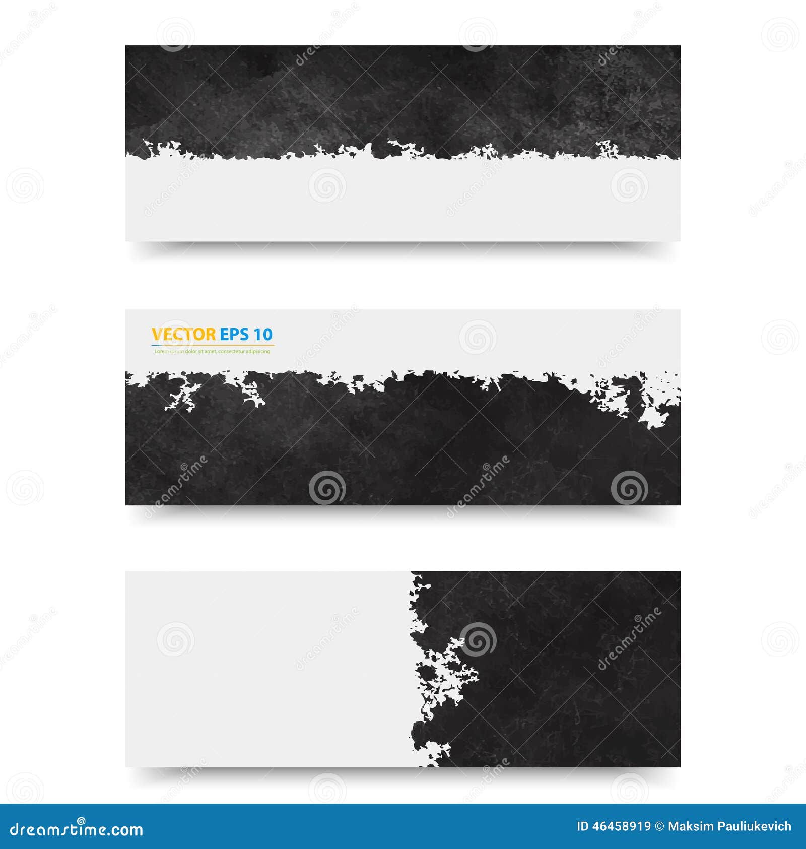 Vector Grunge Template Header Design. Stock Vector - Illustration of ...