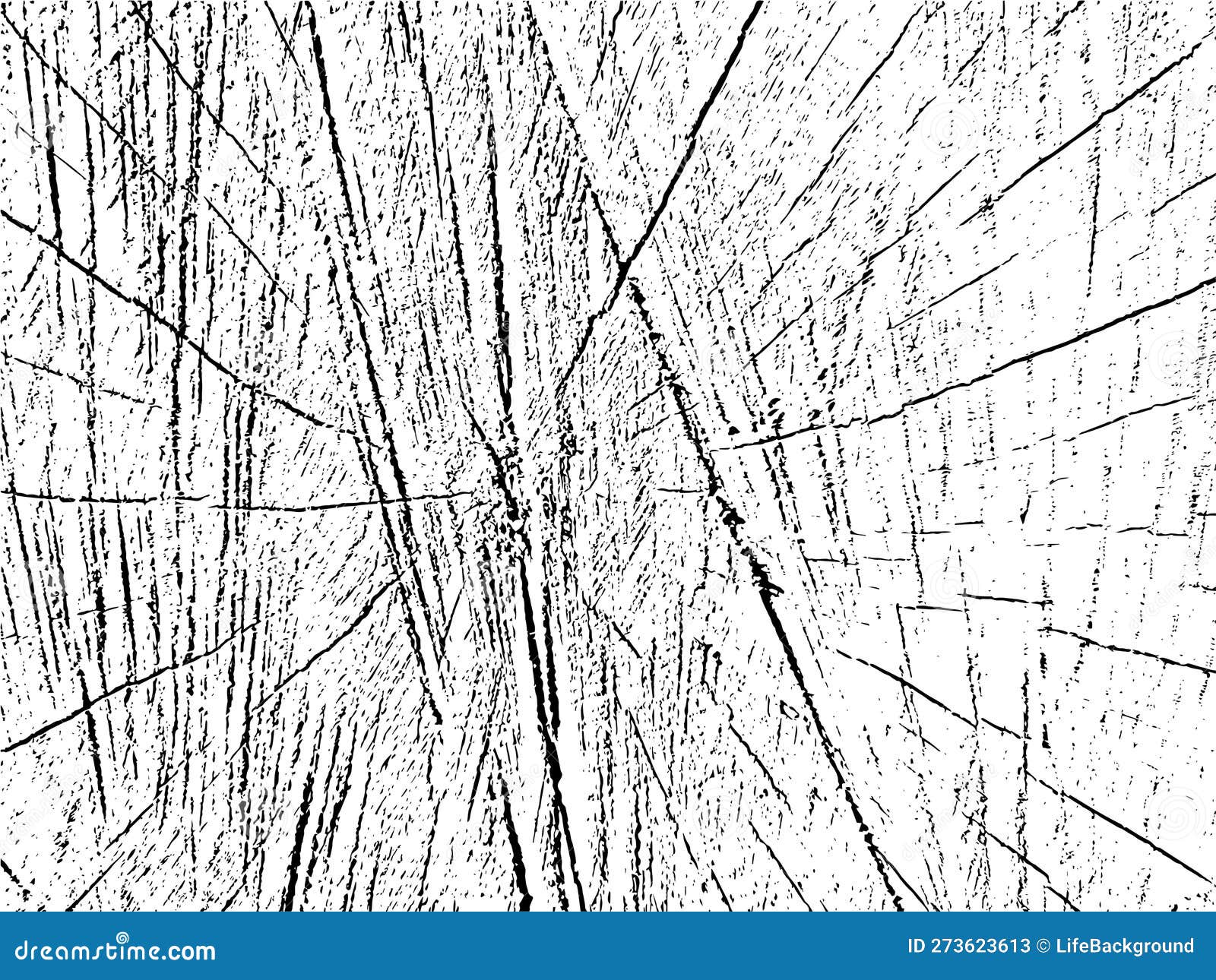 Vector Grunge Texture of a Cross Section of a Tree with Cracks ...
