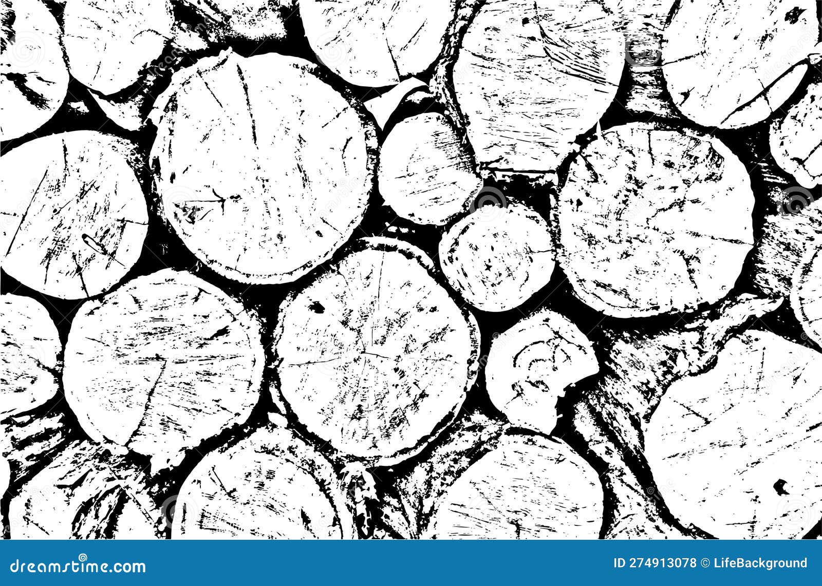 Vector Grunge Texture of Cut Trees with Cracks, Grains, and Concentric ...