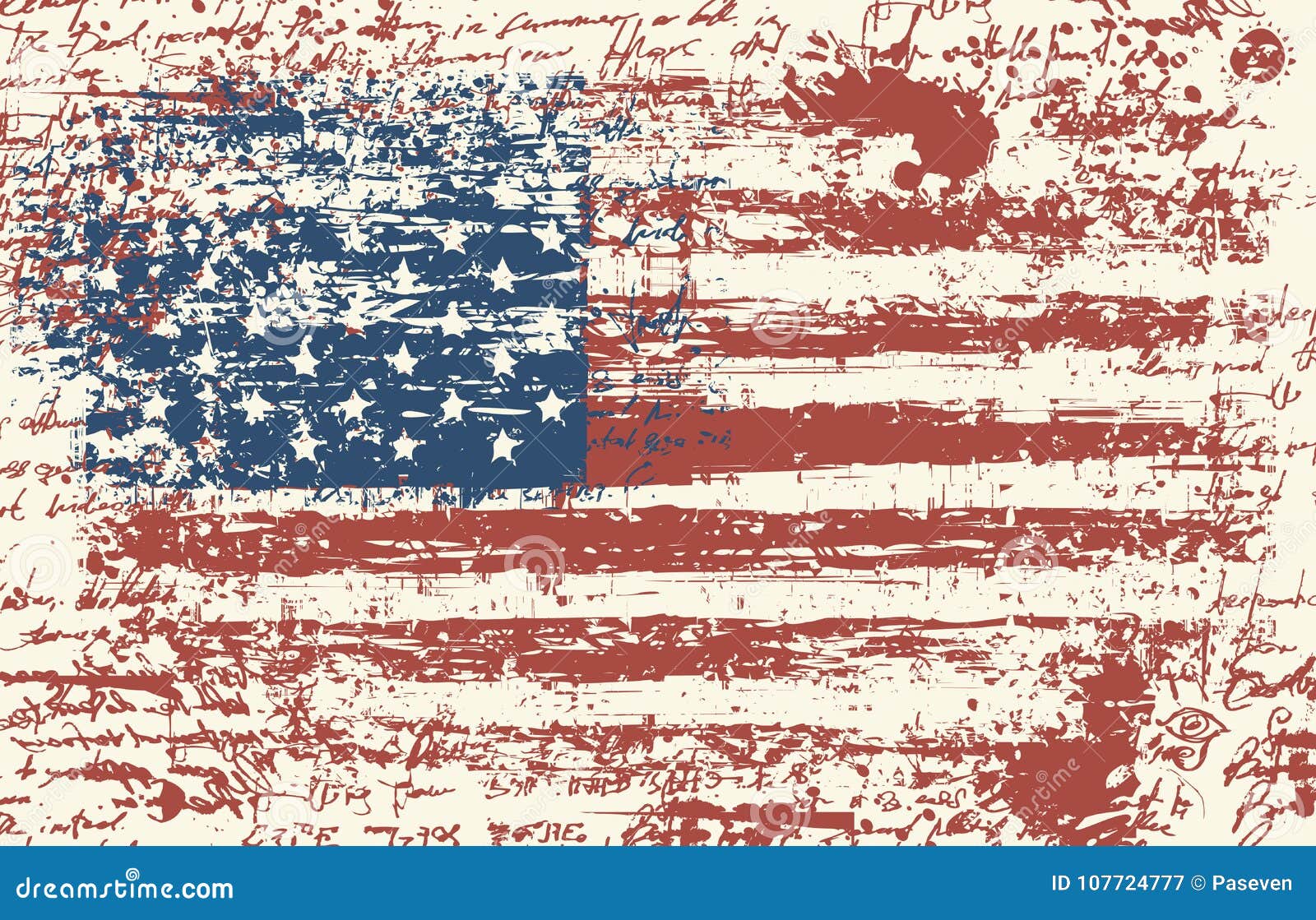 Grunge USA Flag. Vintage American Flag. Vector Stock Vector ... Grunge USA Flag. Vintage American Flag. Vector Stock Vector ...