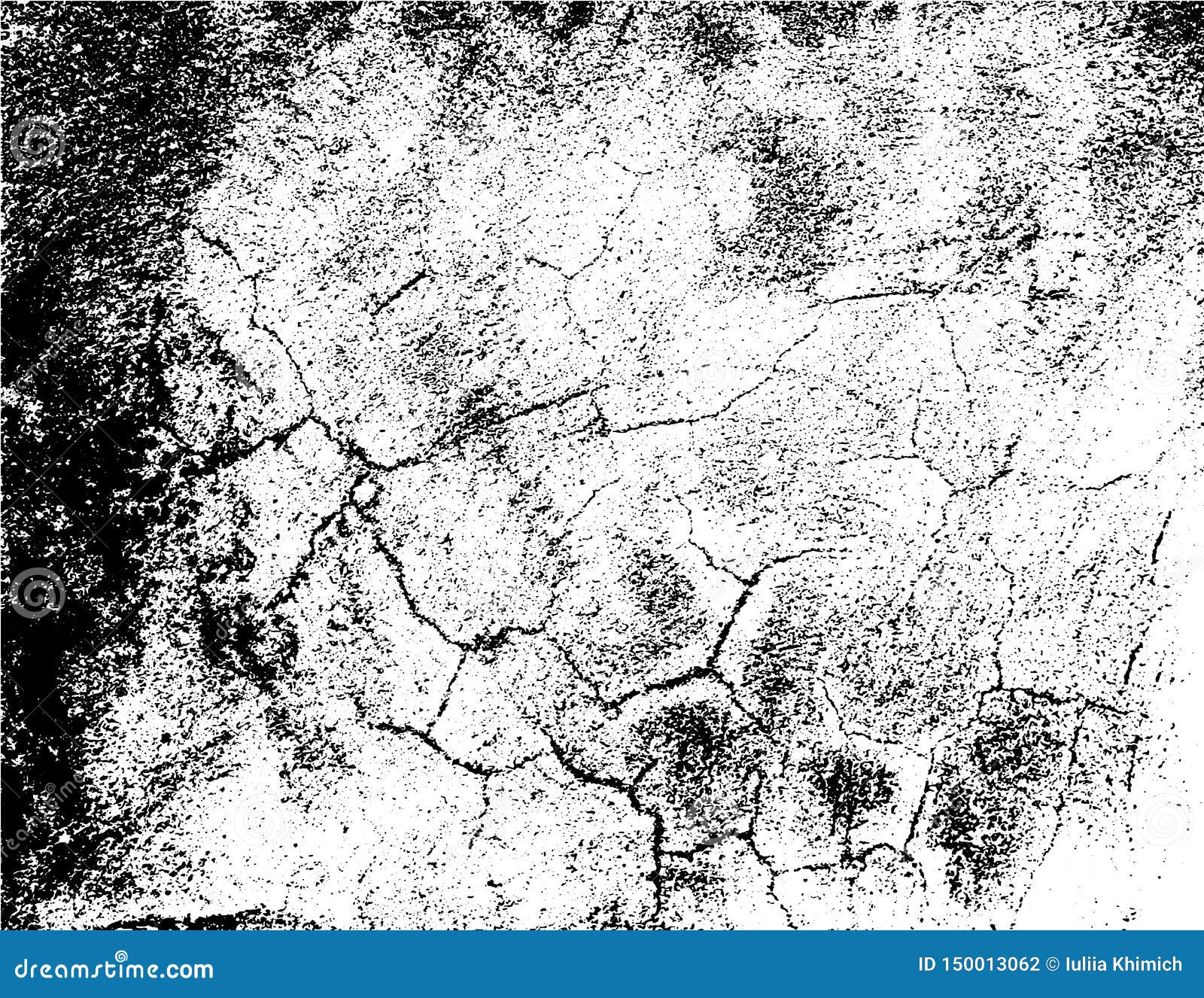 Vector Grunge Texture, Old Scratched Wall, Damaged Surface. Abstract ...