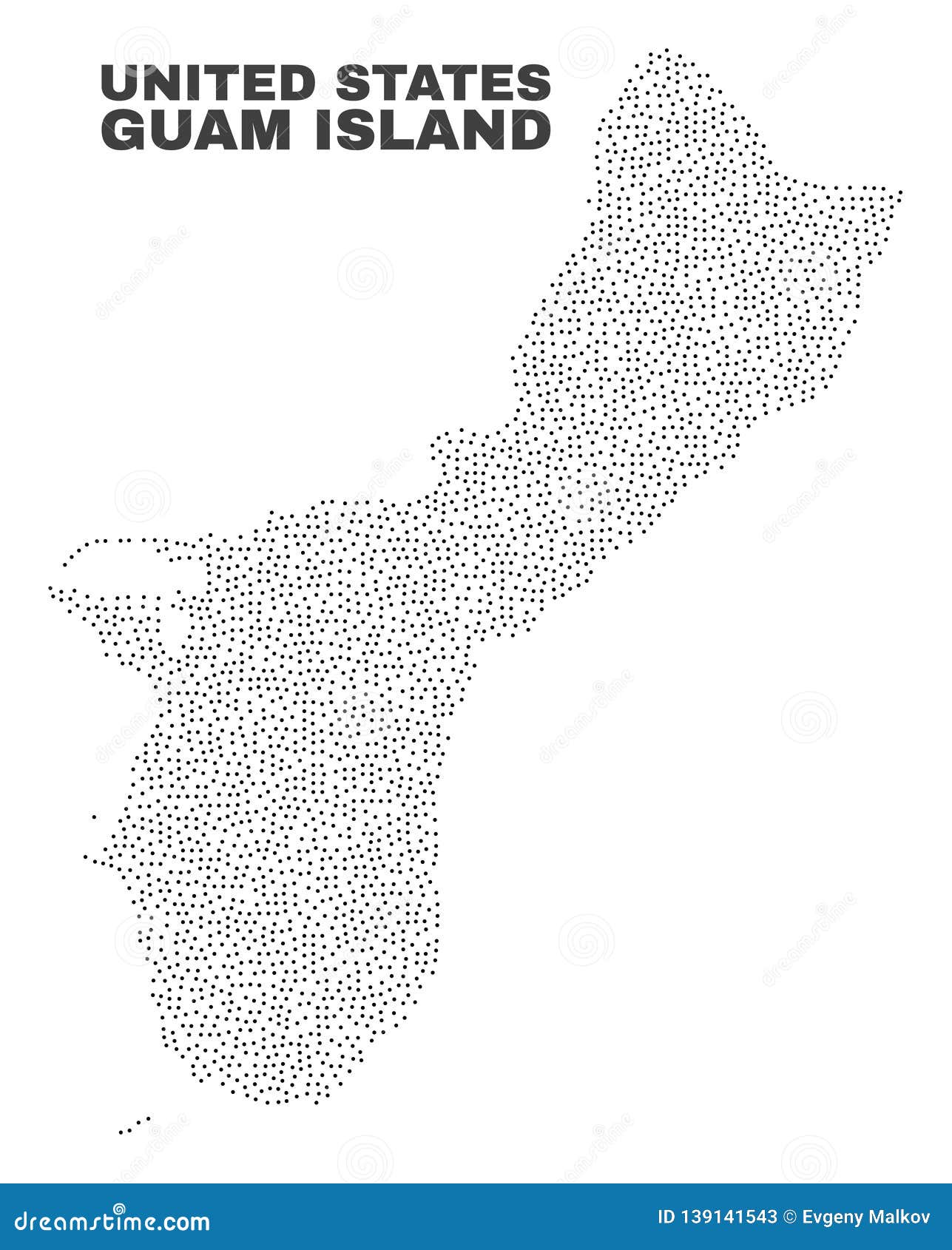Vector Guam Island Map of Dots Stock Vector - Illustration of region ...