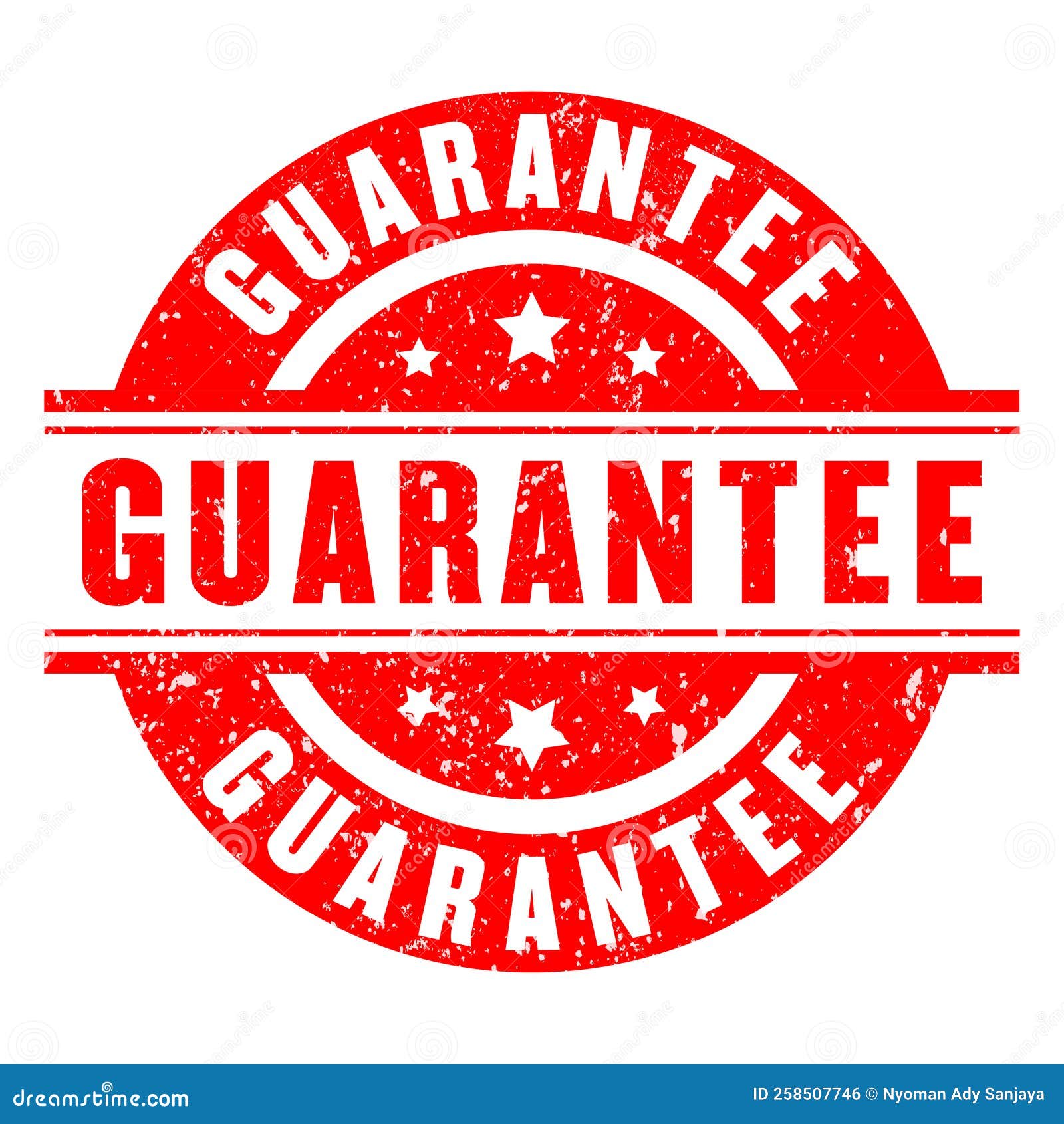 Vector Guarantee Stamp for Business, Red Color Stock Vector ...