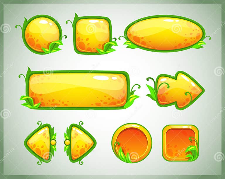 Vector GUI set stock illustration. Illustration of elements - 62396358