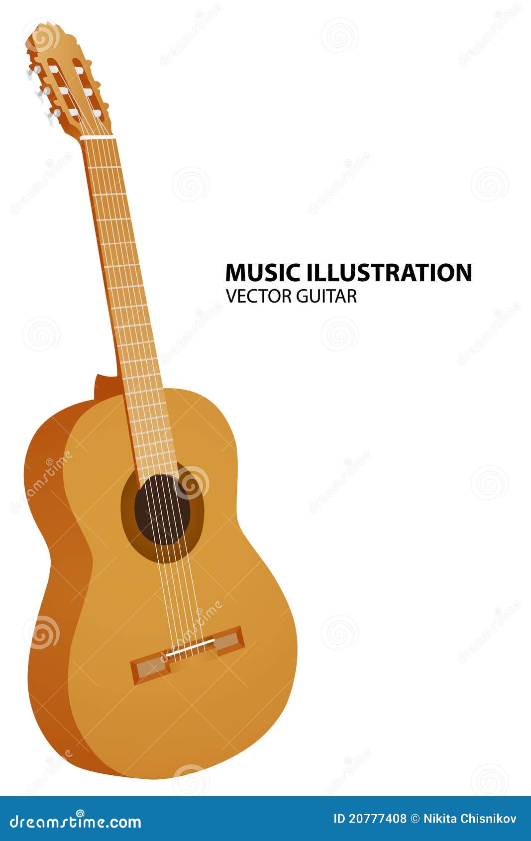 Vector guitar stock vector. Illustration of classical - 20777408