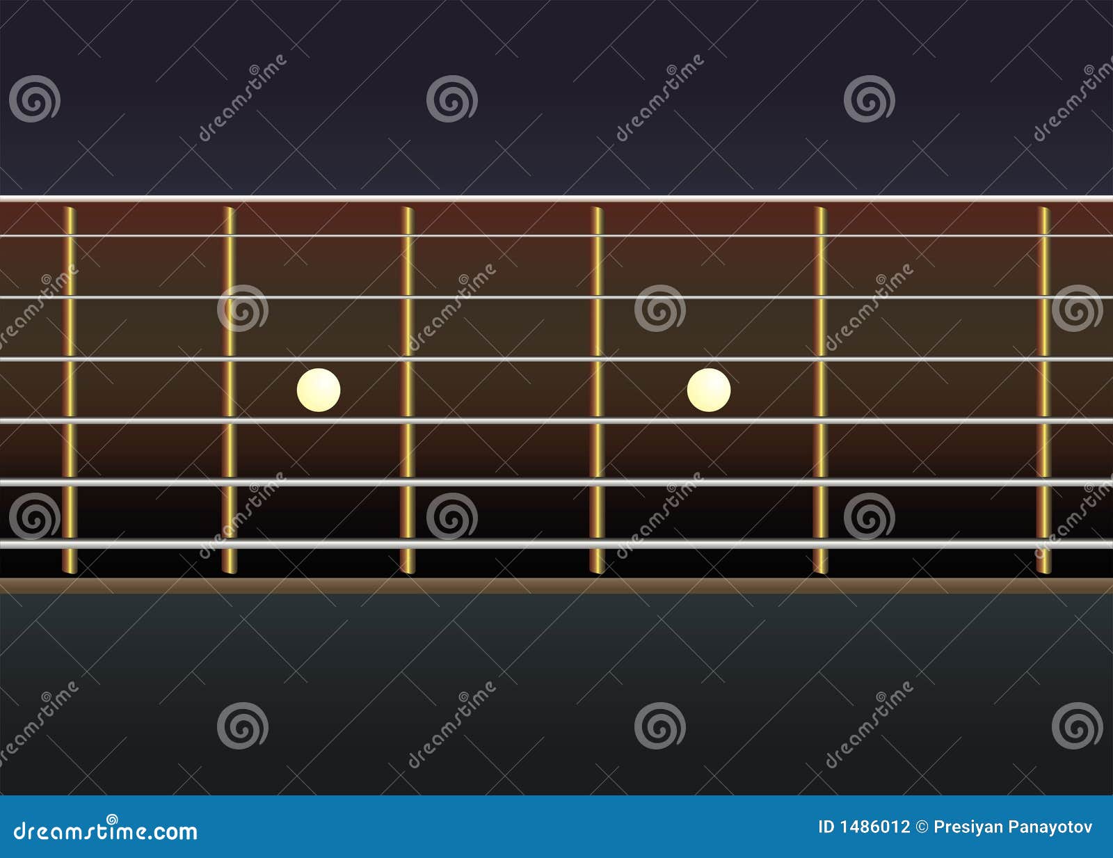 Guitar Neck Blueprint Vector Illustration | CartoonDealer.com #8786274