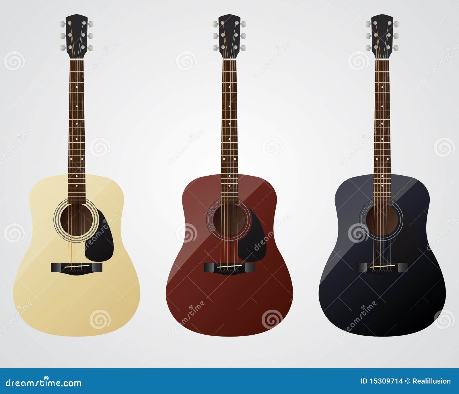 Vector guitars stock vector. Illustration of folk, acoustic - 15309714