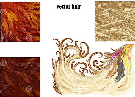 Vector hair set stock vector. Illustration of face, color - 107917991