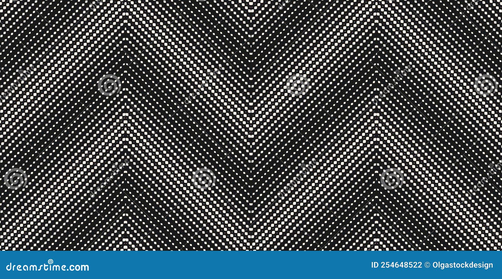 Vector Halftone Chevron Stripes Seamless Pattern with Gradient ...
