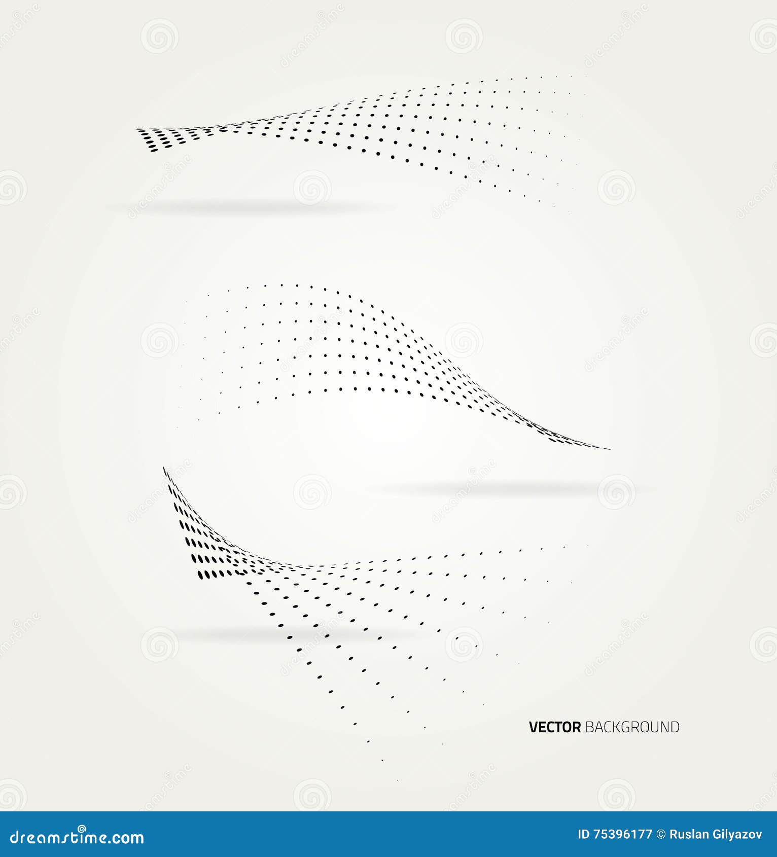 Set Of Halftone Dots Vector Oval Shapes. Abstract Dotted Stippling ...