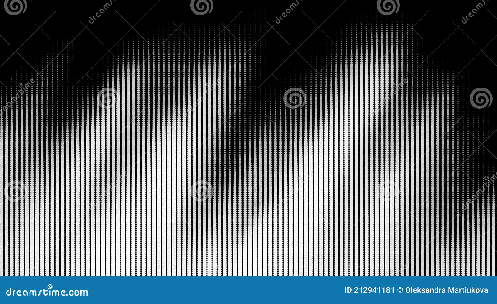 Vector Halftone Dots Background. Black And White Striped Pattern. Wavy Dotted Texture ...