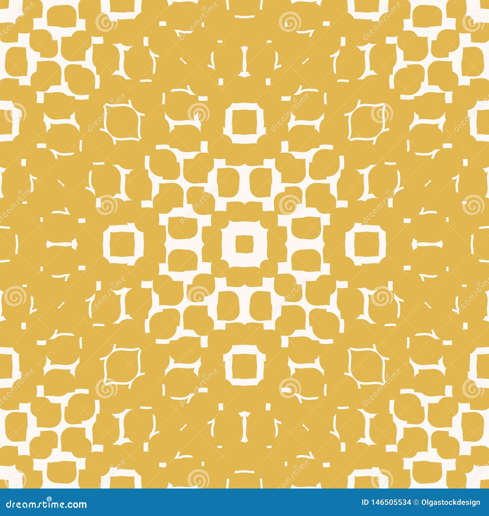 Vector Halftone Geometric Seamless Pattern. Yellow and White Gradient ...