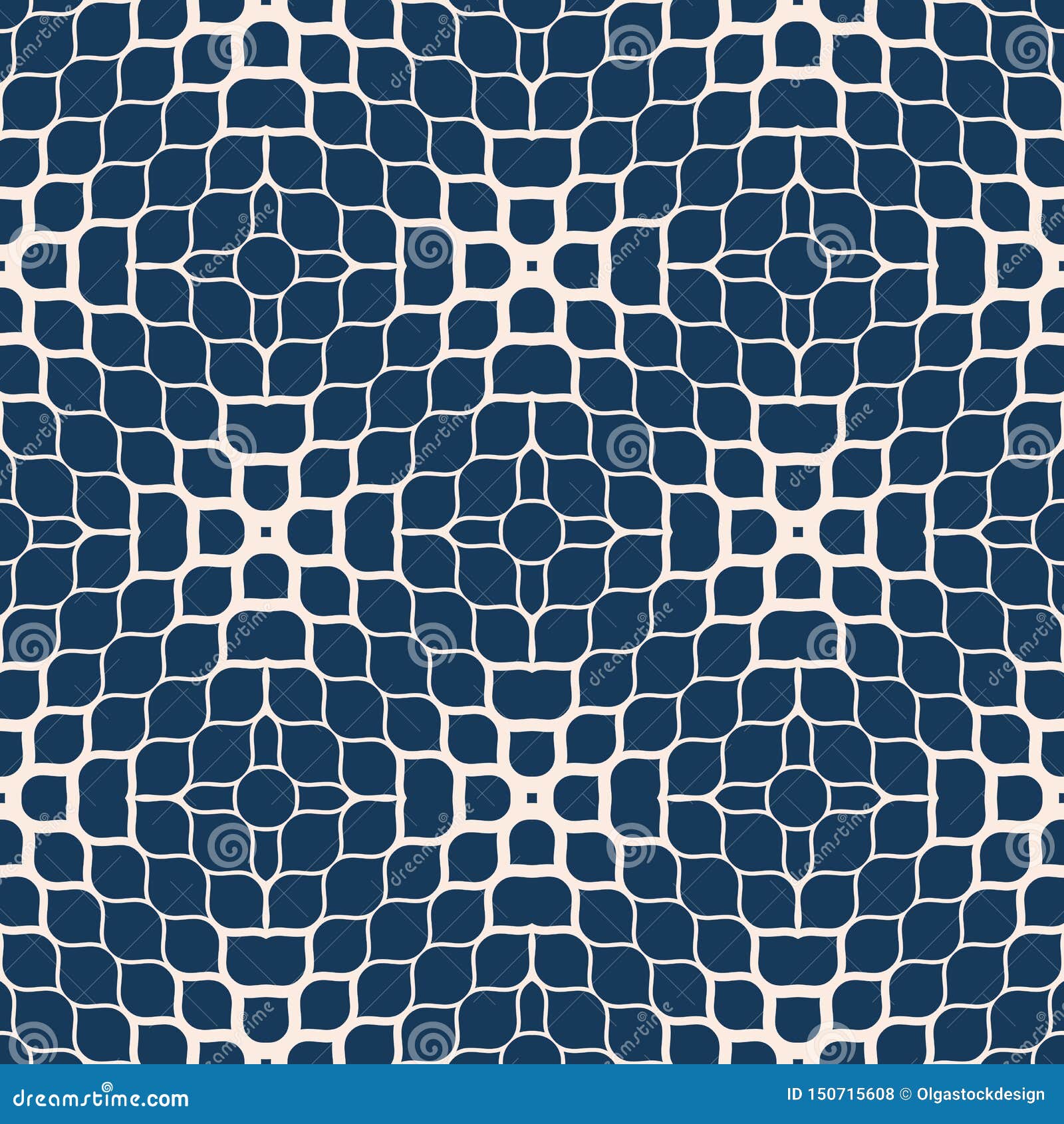 Vector Halftone Mesh Texture. Blue and Beige Abstract Geometric ...