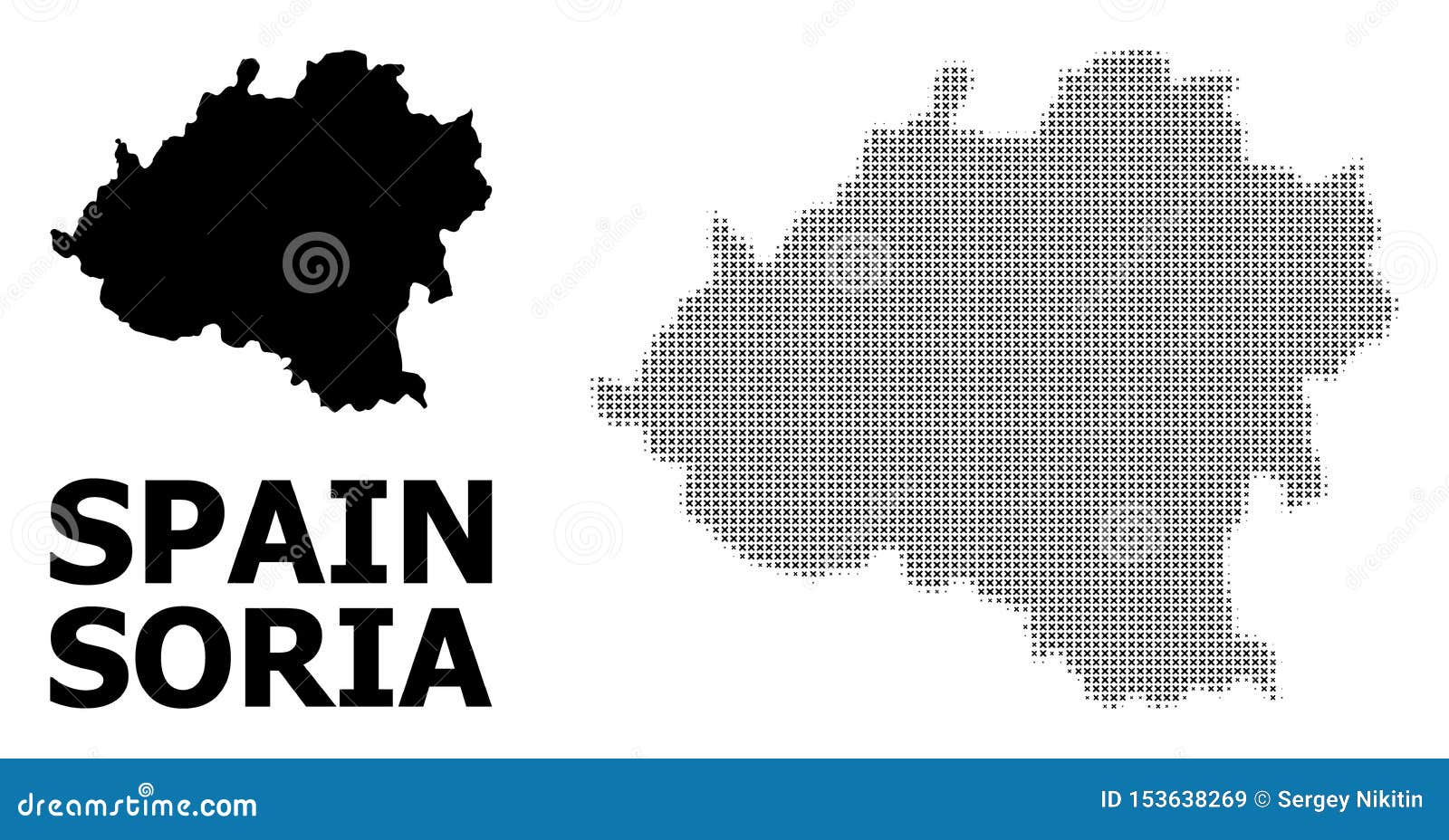 Soria Map Vector Silhouette Illustration Isolated On White Background ...