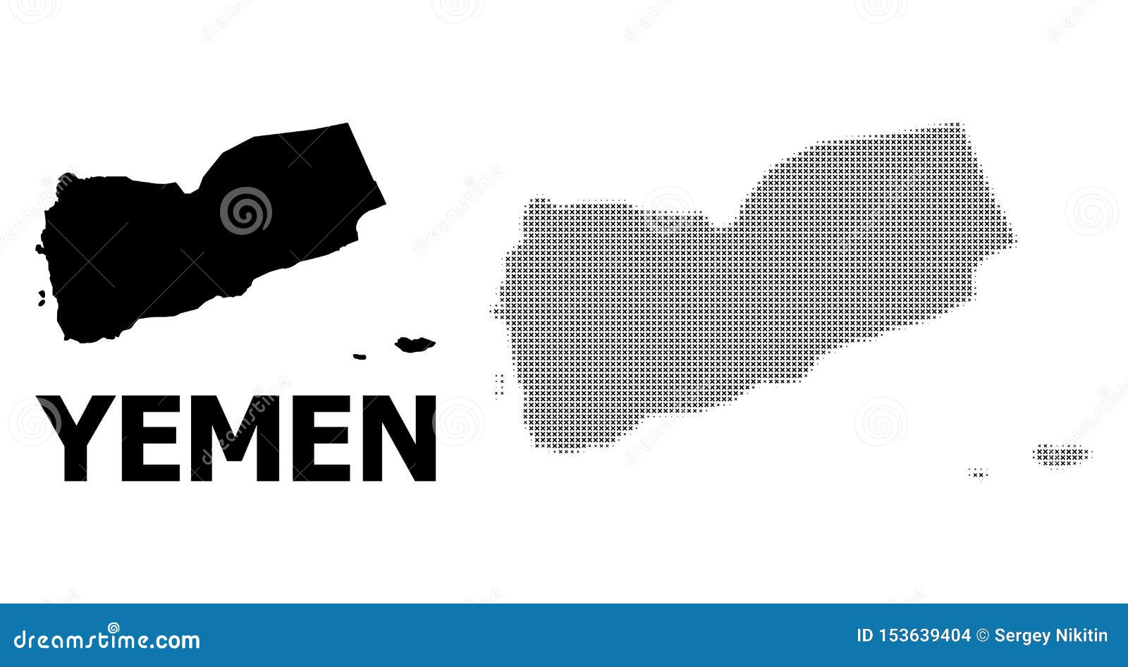 Yemen - Solid Black Outline Border Map Of Country Area. Simple Flat ...