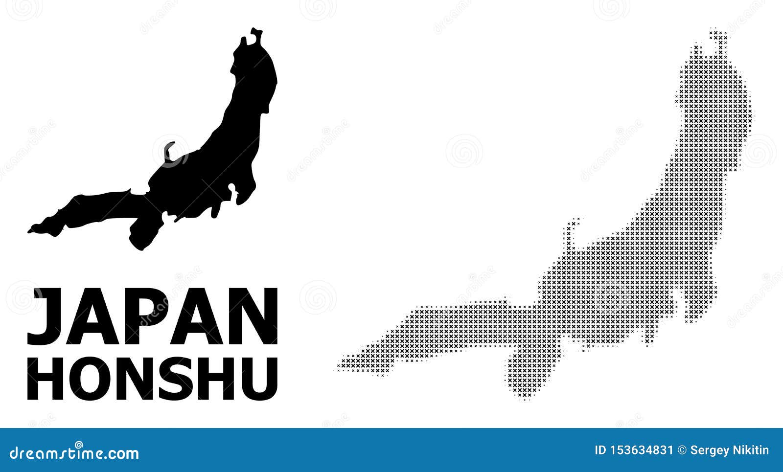 Honshu Vector Map Isolated On White Background | CartoonDealer.com ...