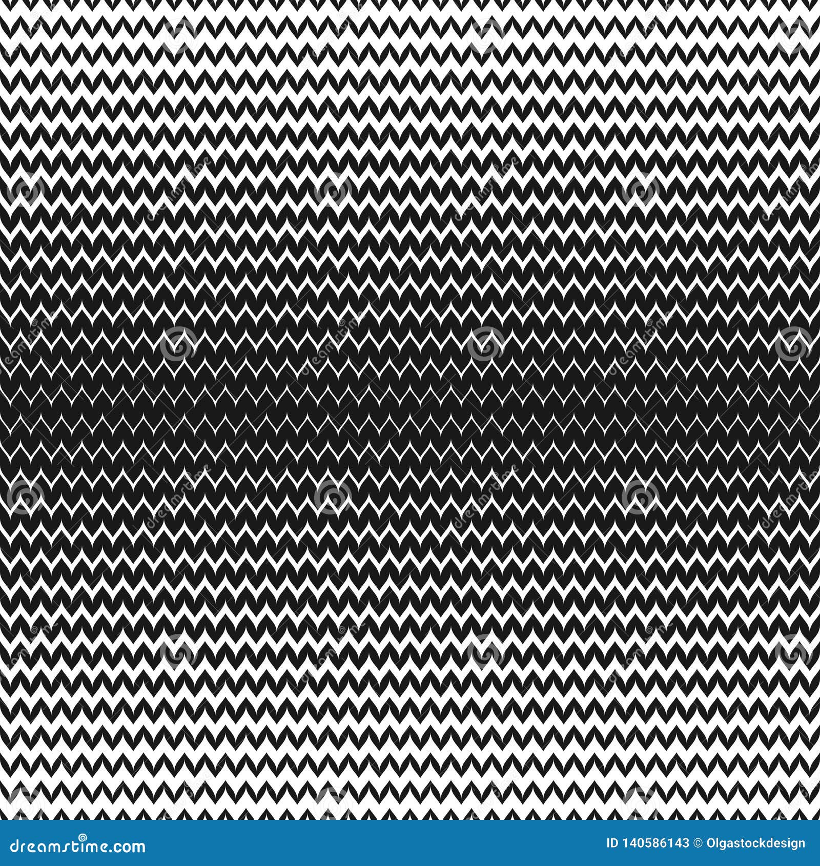 Abstract Geometric Seamless Pattern with Curved Zigzag Lines. Stock ...