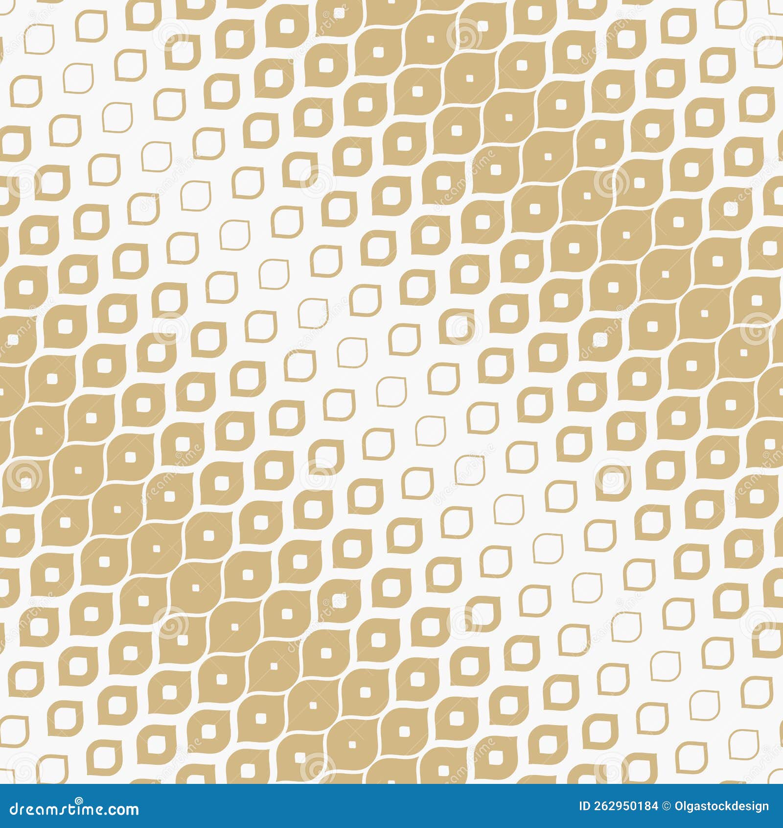 Vector Halftone Seamless Pattern. Golden Luxury Abstract Geometric ...