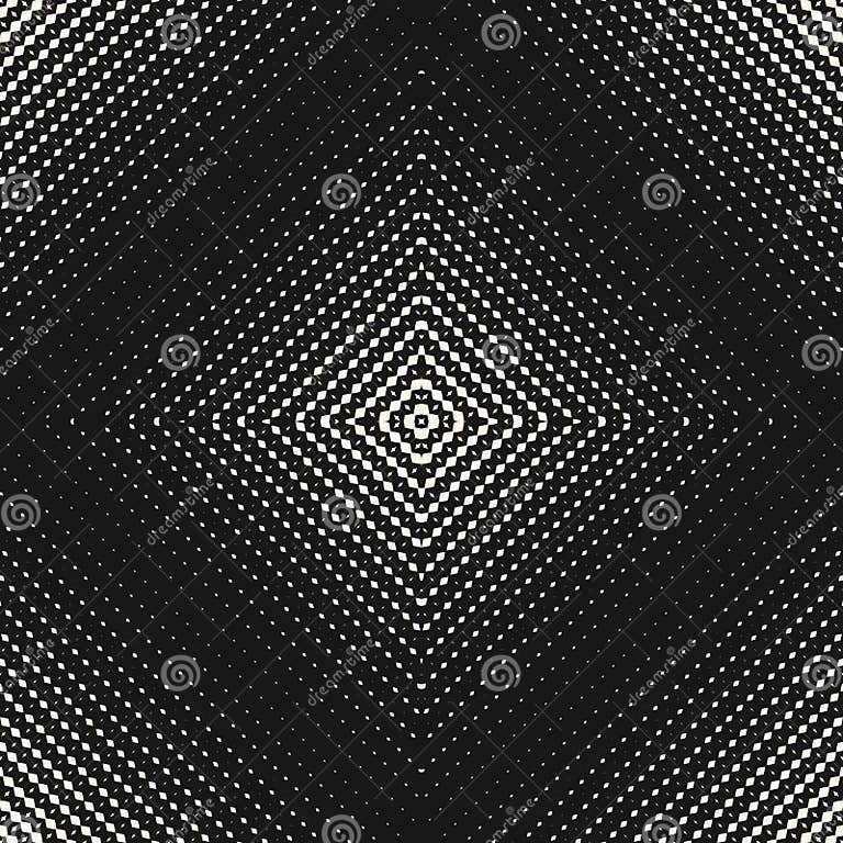 Vector Halftone Seamless Pattern with Grid, Square. Radial Gradient Transition Stock Vector ...