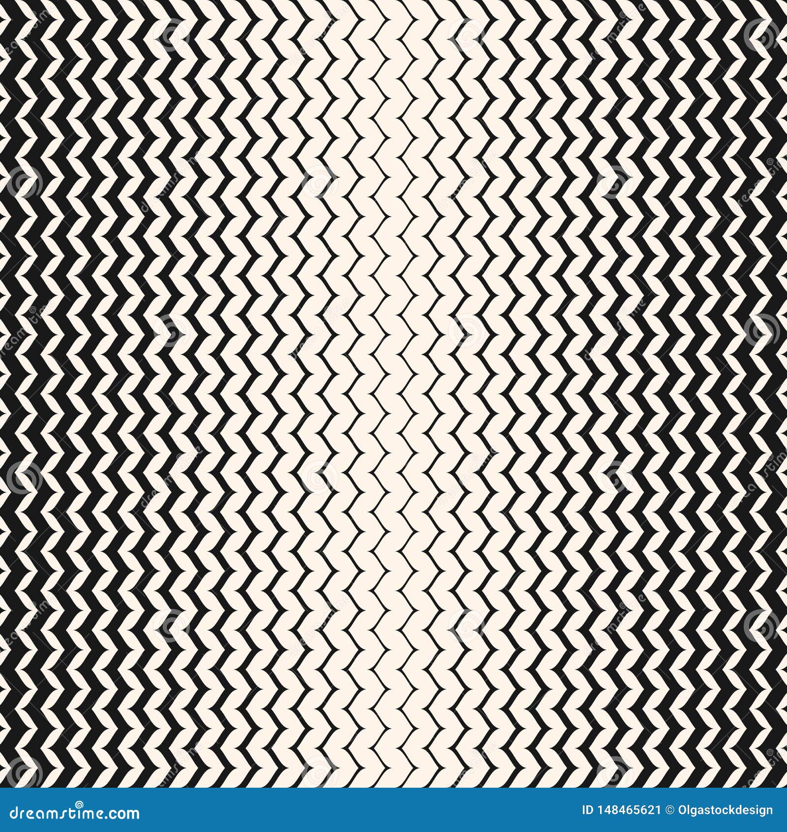 Vector Halftone Seamless Pattern. Vertical Zig Zag Lines Background Stock Vector - Illustration ...