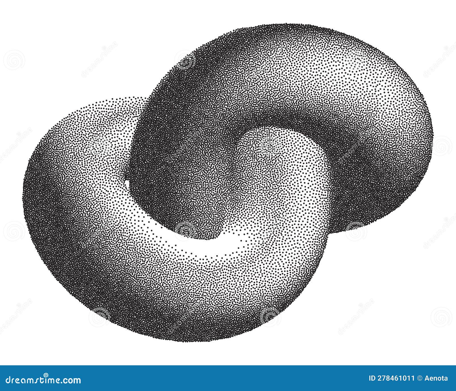 Vector Halftone Stippled Geometric Figure Illustration 3D Infinity ...