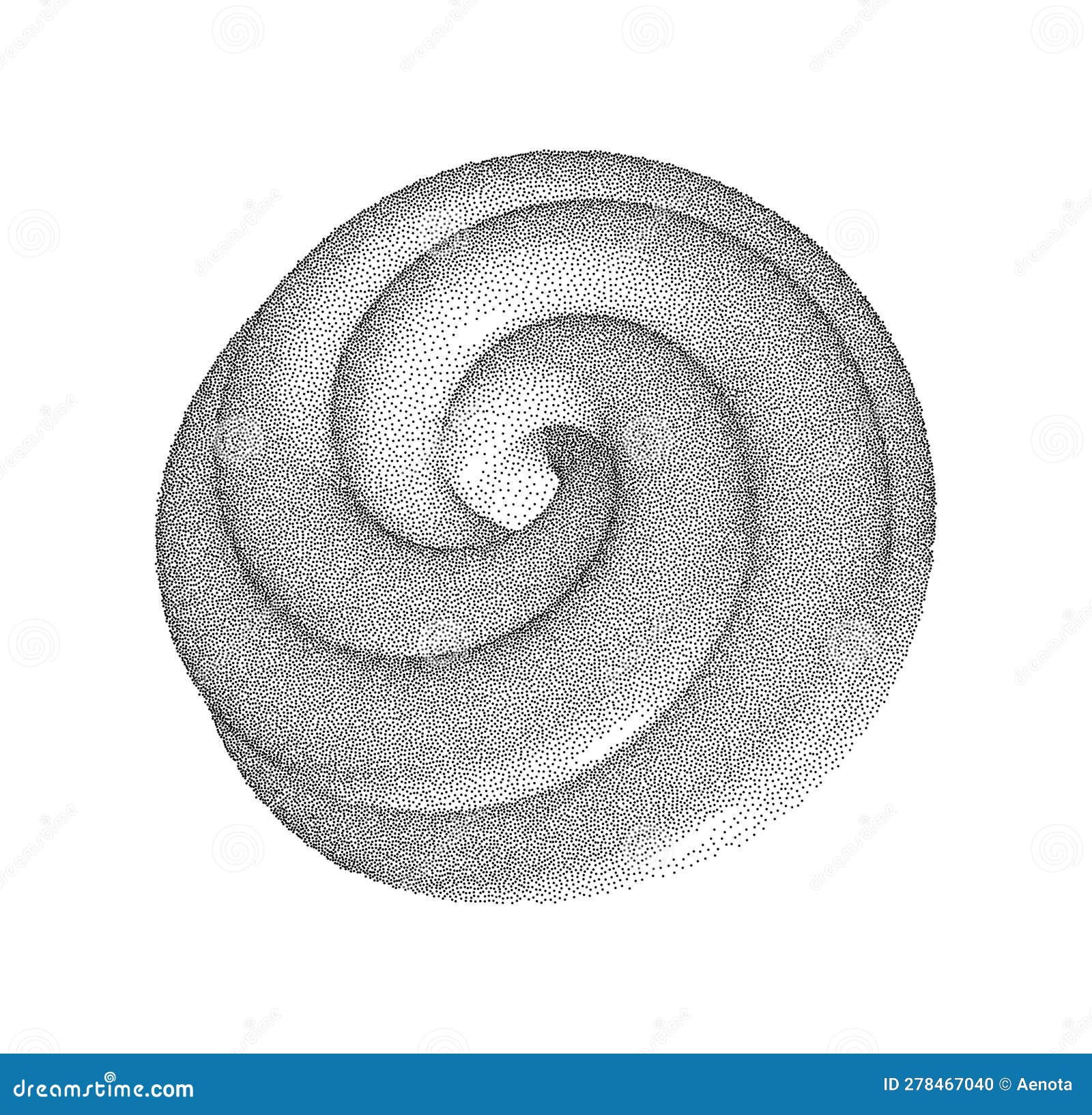 Vector Halftone Stippled Geometric Figure Illustration 3D Infinity ...