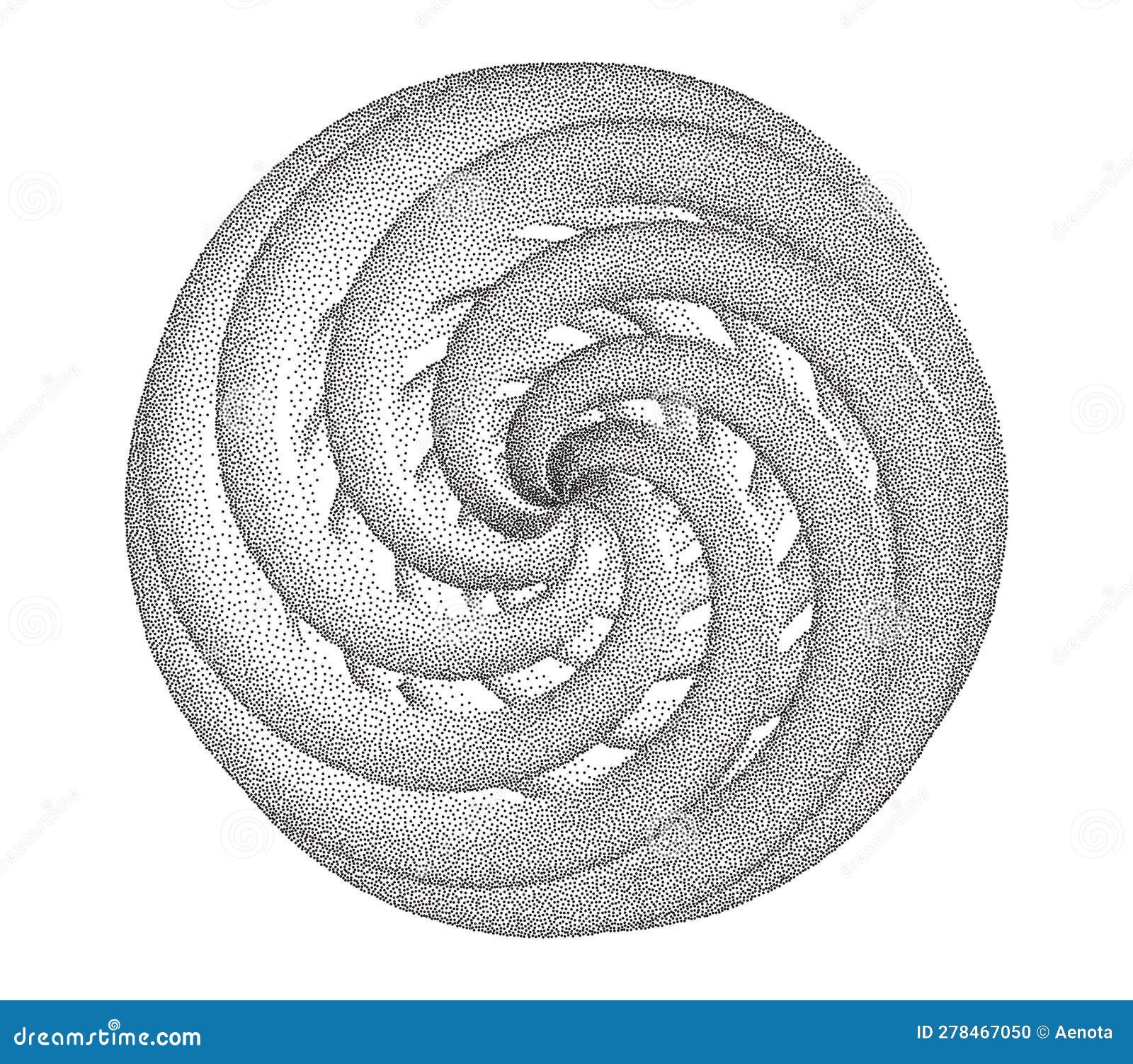 Vector Halftone Stippled Geometric Figure Illustration 3D Infinity ...