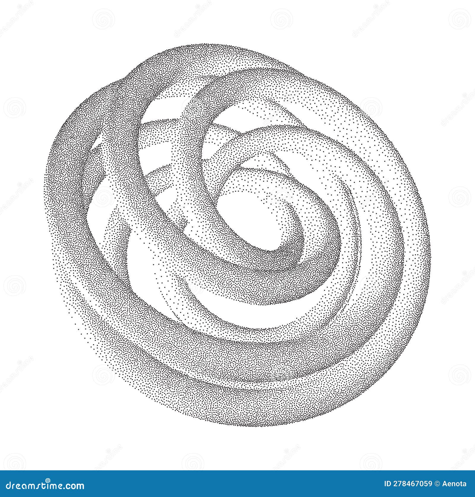 Vector Halftone Stippled Geometric Figure Illustration 3D Infinity ...