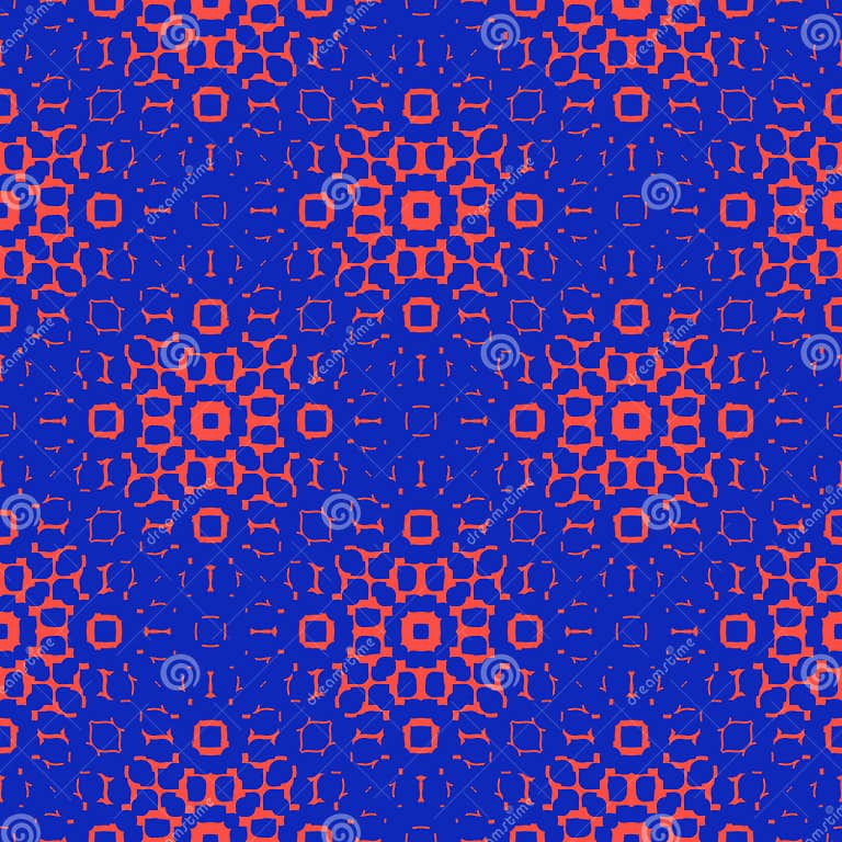 Vector Halftone Texture. Bright Blue and Red Psychedelic Seamless ...
