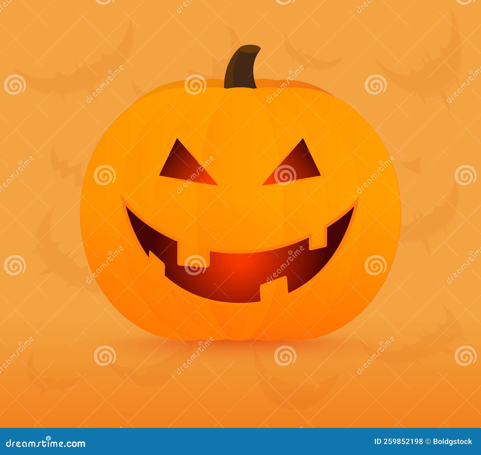 Vector Halloween Cartoon Illustration. Halloween Pumpkin Stock Vector ...