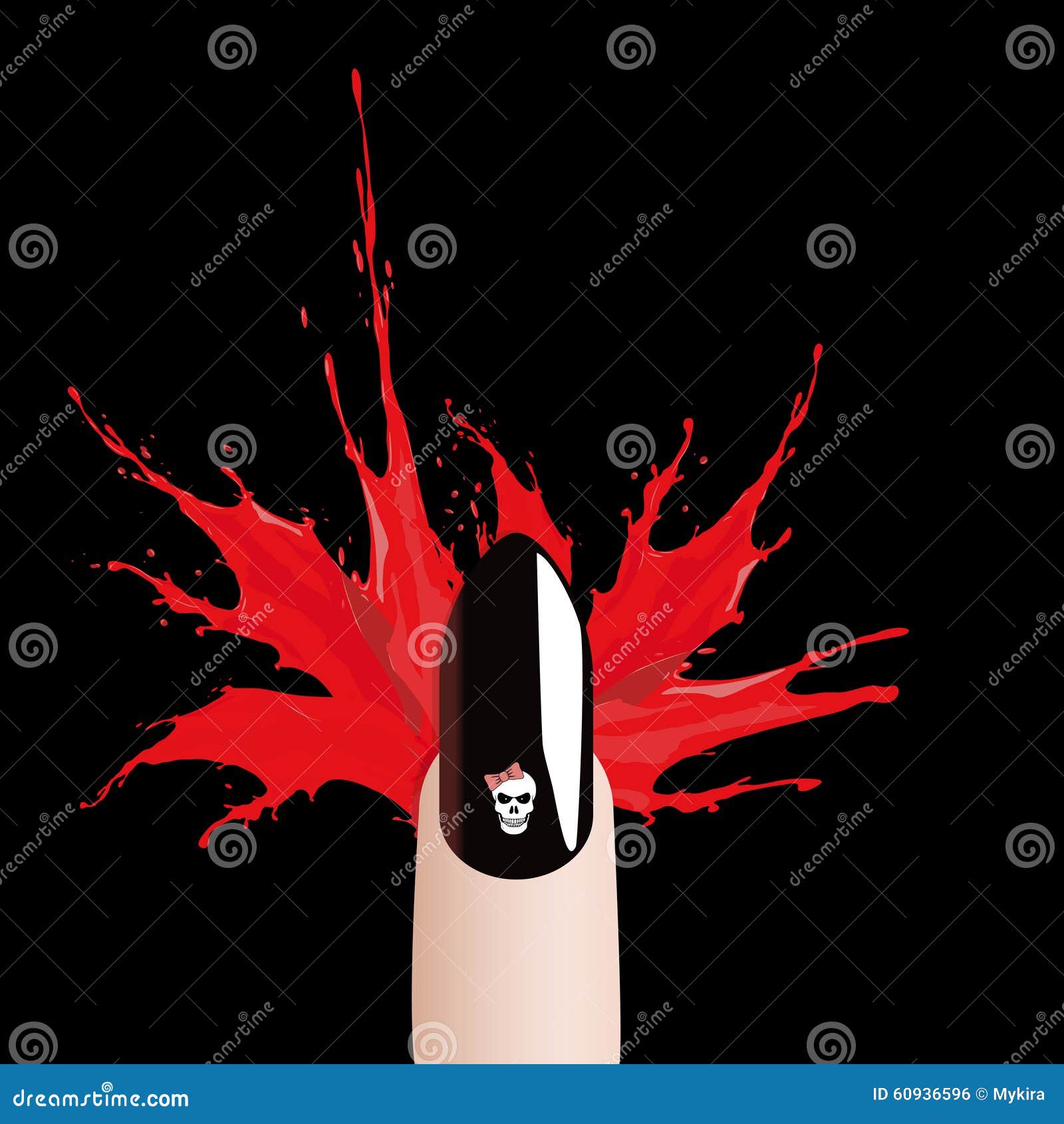 Vector Halloween Finger and Blood Splash Stock Vector - Illustration of ...