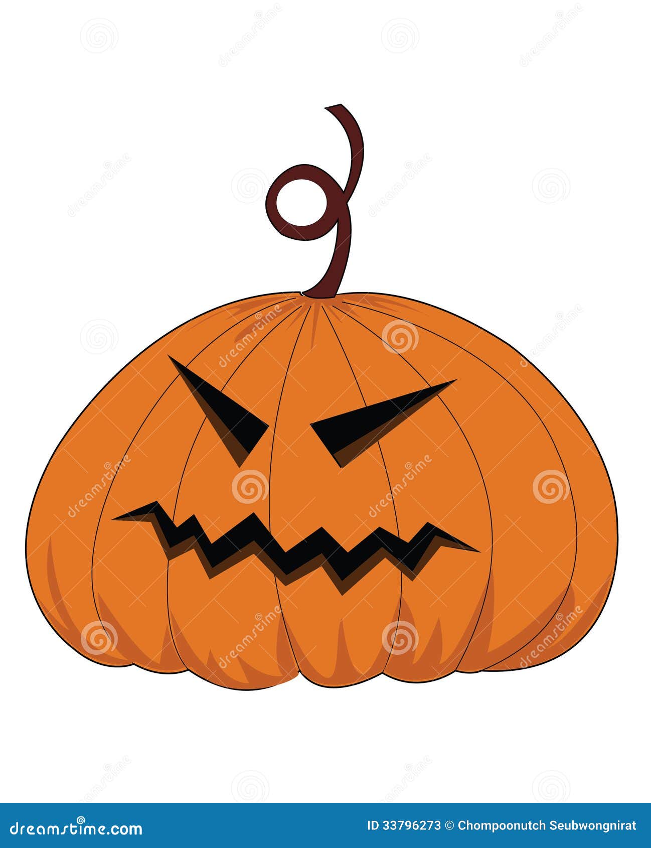 Vector halloween pumpkin stock illustration. Illustration of scary ...