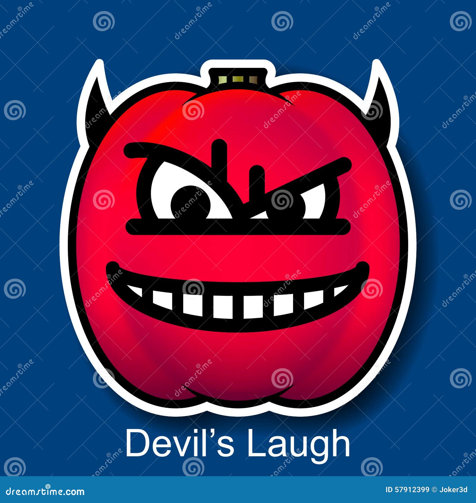 Vector Halloween Smiley Devil S Laugh Stock Vector - Illustration of ...