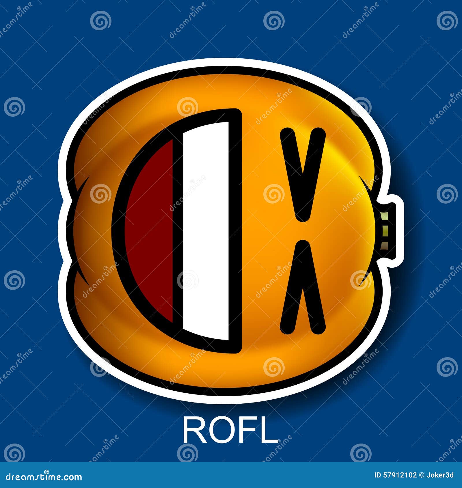 Vector Halloween Smiley ROFL Stock Vector - Illustration of emoticon ...