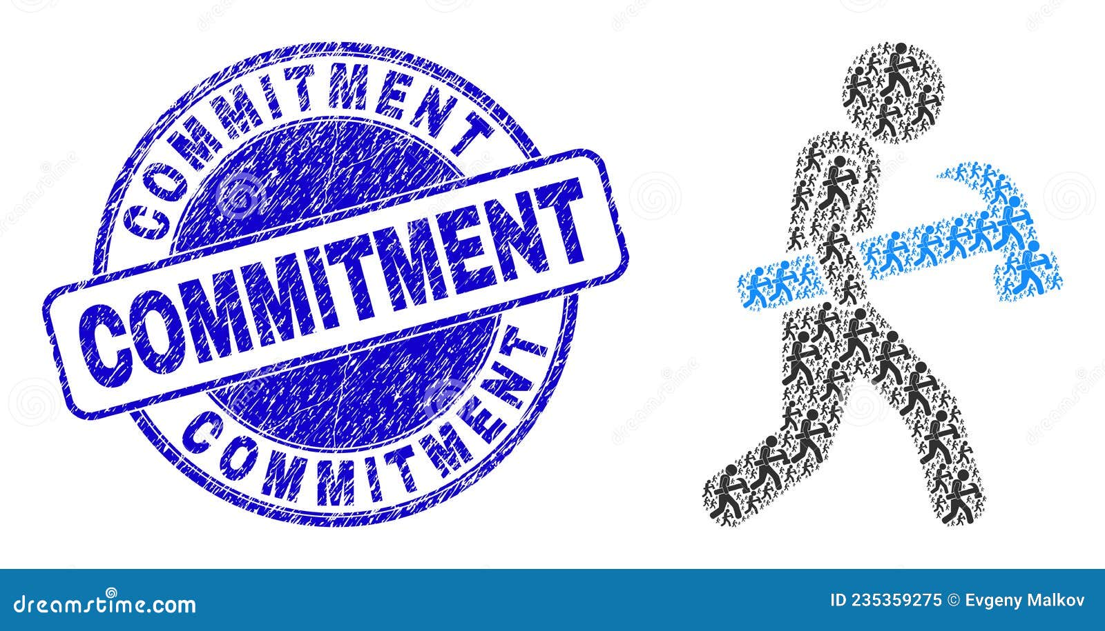 Textured Commitment Stamp and Hammer Courier Recursion Mosaic of Self ...