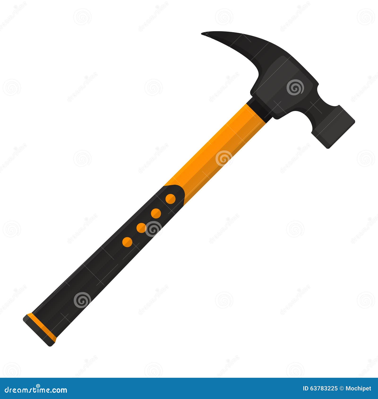 Vector Hammer in Flat Design Stock Vector - Illustration of flat, icon ...