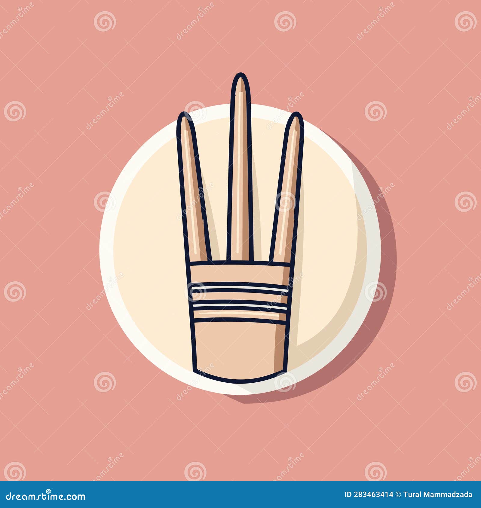 Vector of a Hand with a Band Icon Stock Vector - Illustration of design ...