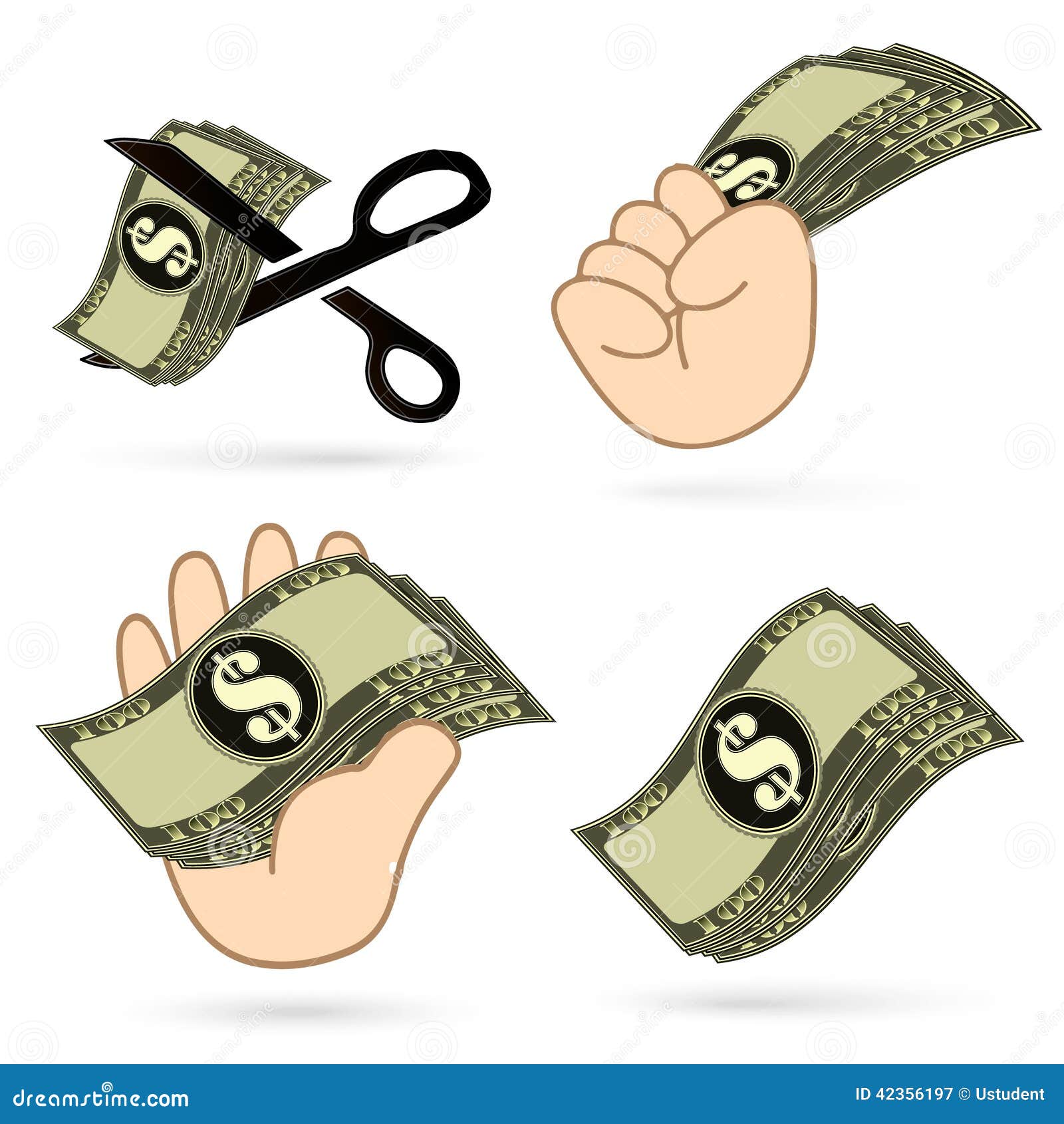 Vector hand with banknotes stock vector. Illustration of bank - 42356197 Vector hand with banknotes stock vector. Illustration of bank - 42356197