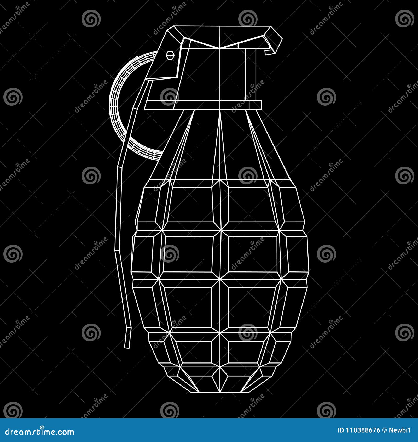 Vector hand bomb stock vector. Illustration of explosion - 110388676