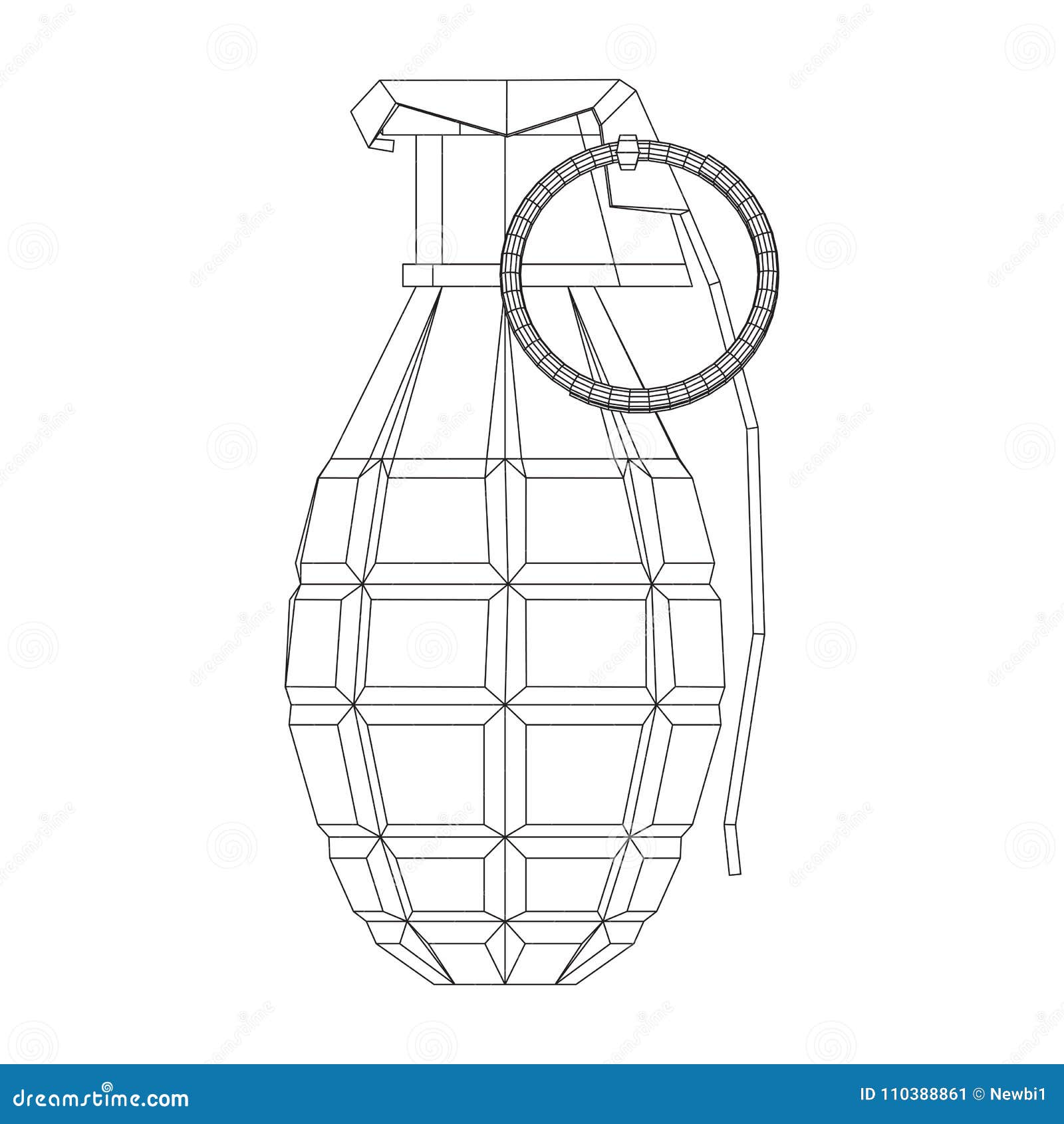 Vector hand bomb stock vector. Illustration of combat - 110388861
