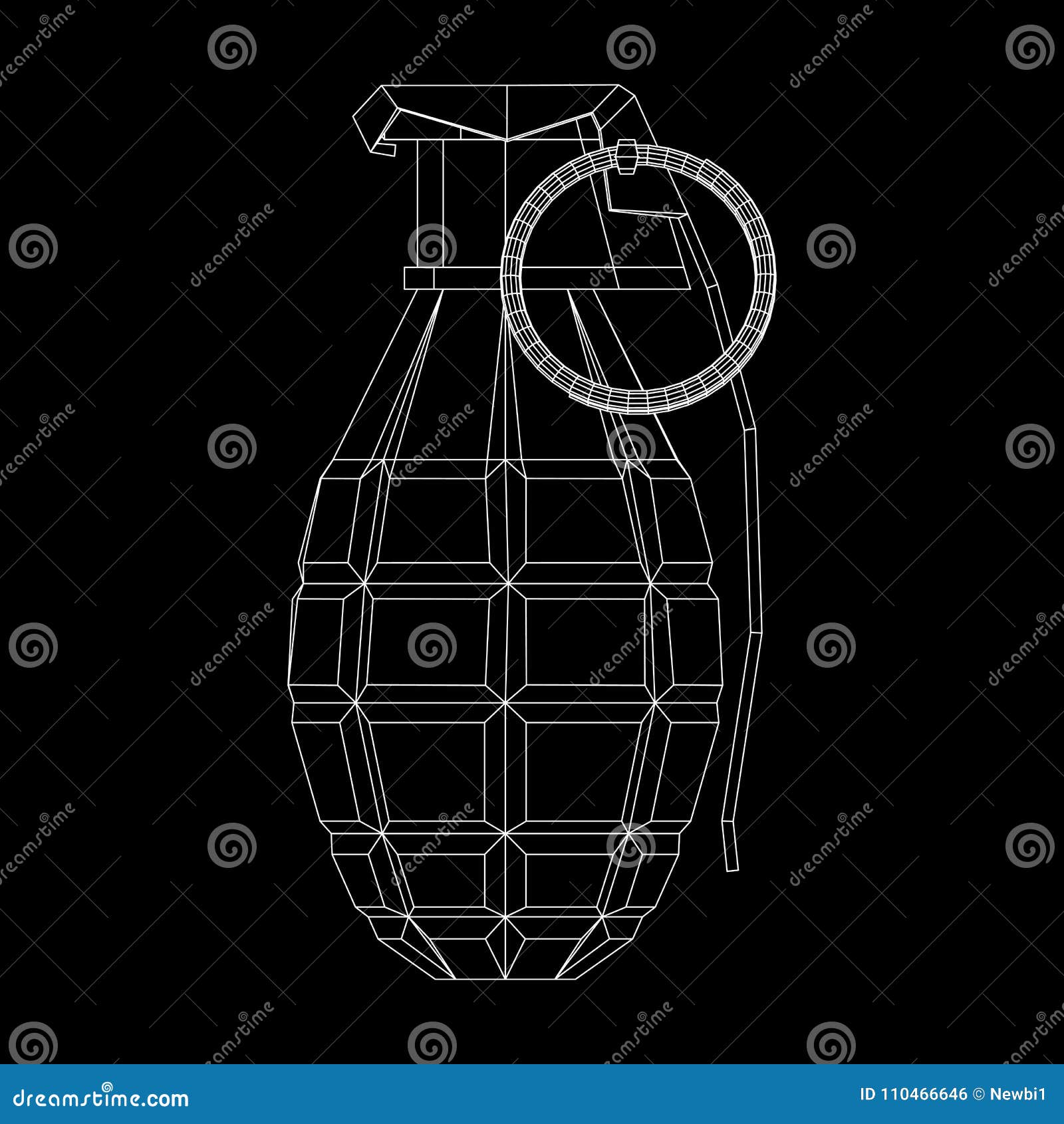 Vector hand bomb stock vector. Illustration of explosive - 110466646