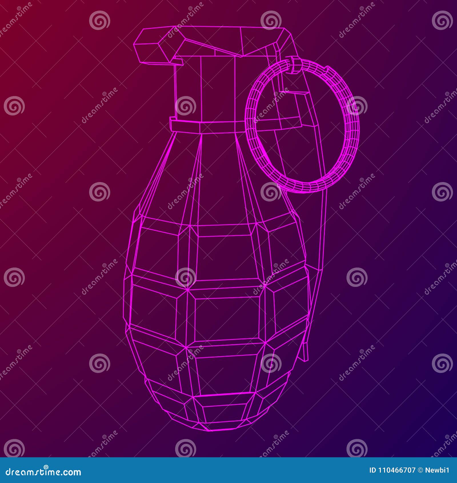 Vector hand bomb stock vector. Illustration of army - 110466707