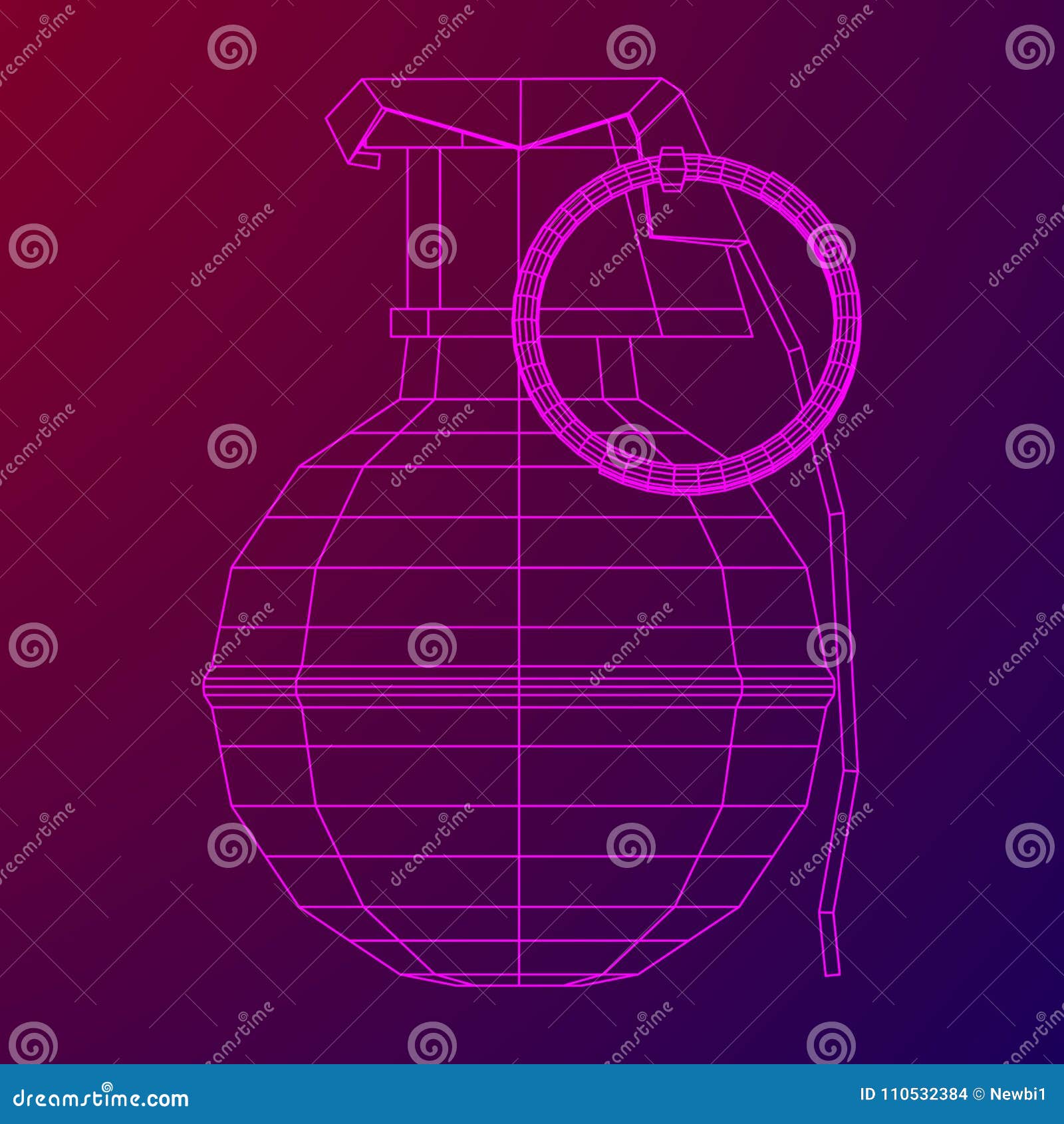 Vector hand bomb stock vector. Illustration of infantry - 110532384