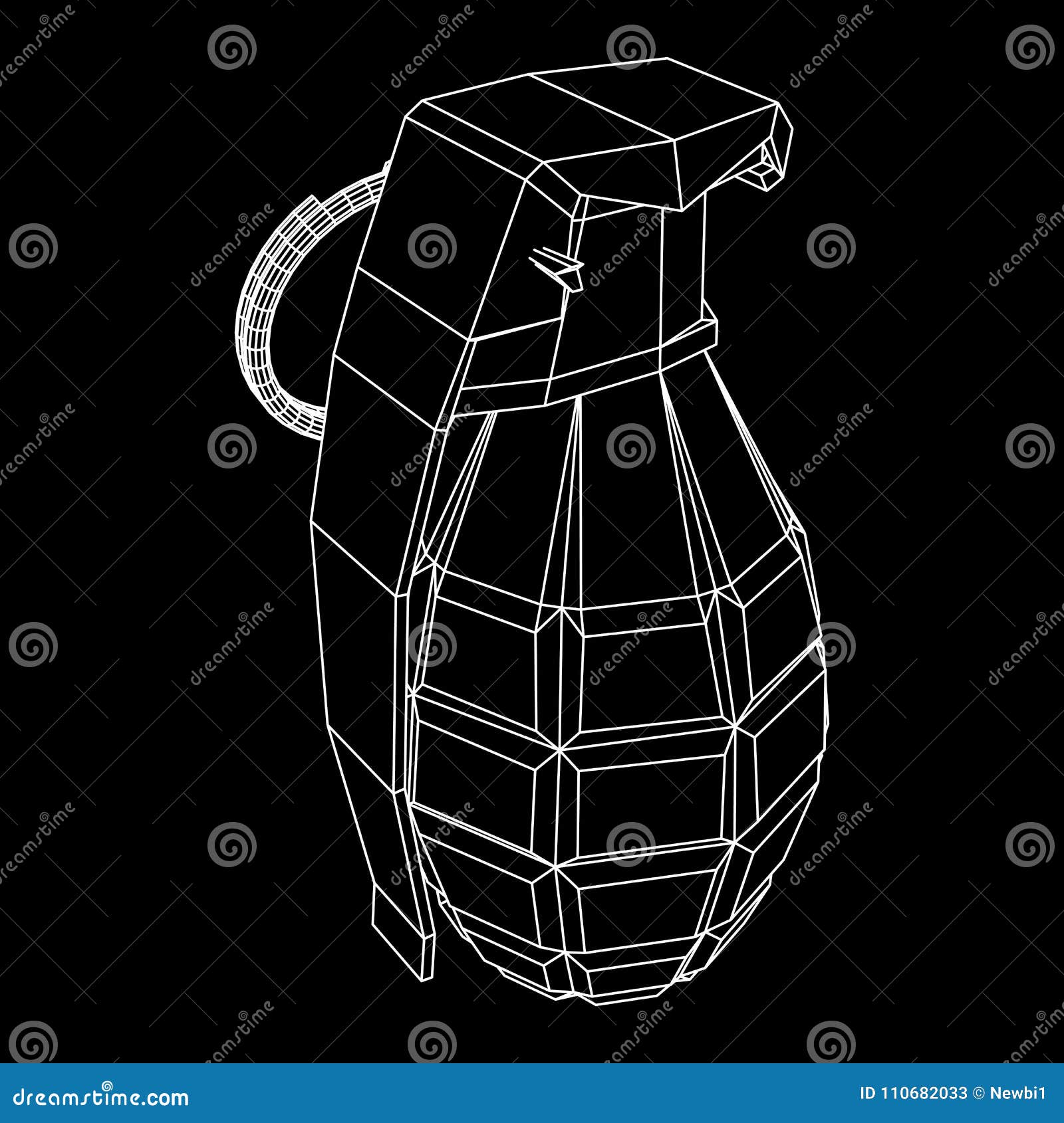 Vector hand bomb stock vector. Illustration of infantry - 110682033
