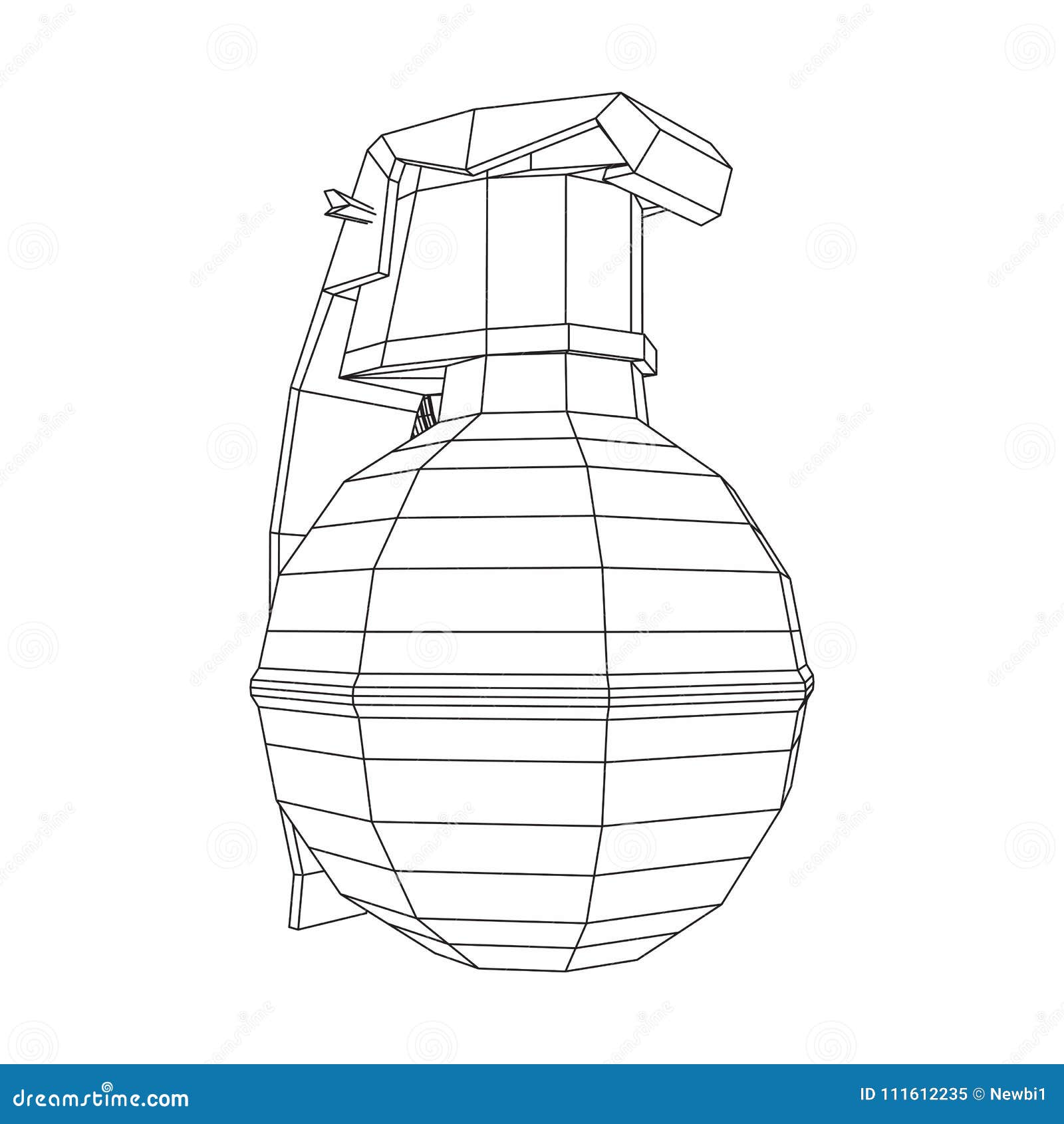 Vector hand bomb stock vector. Illustration of combat - 111612235