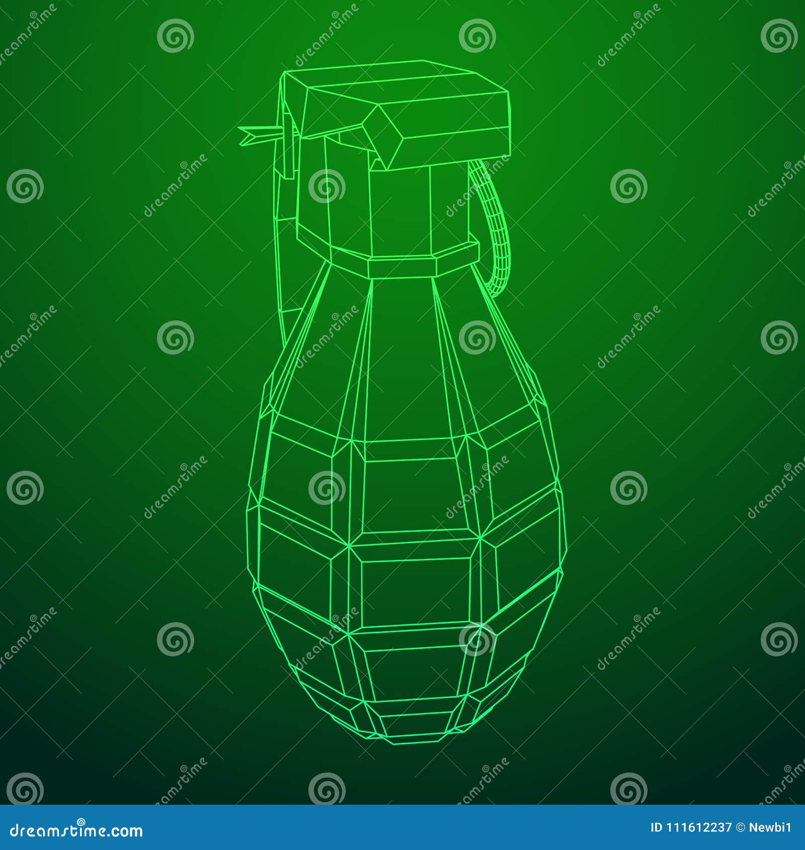 Vector hand bomb stock vector. Illustration of combat - 111612237