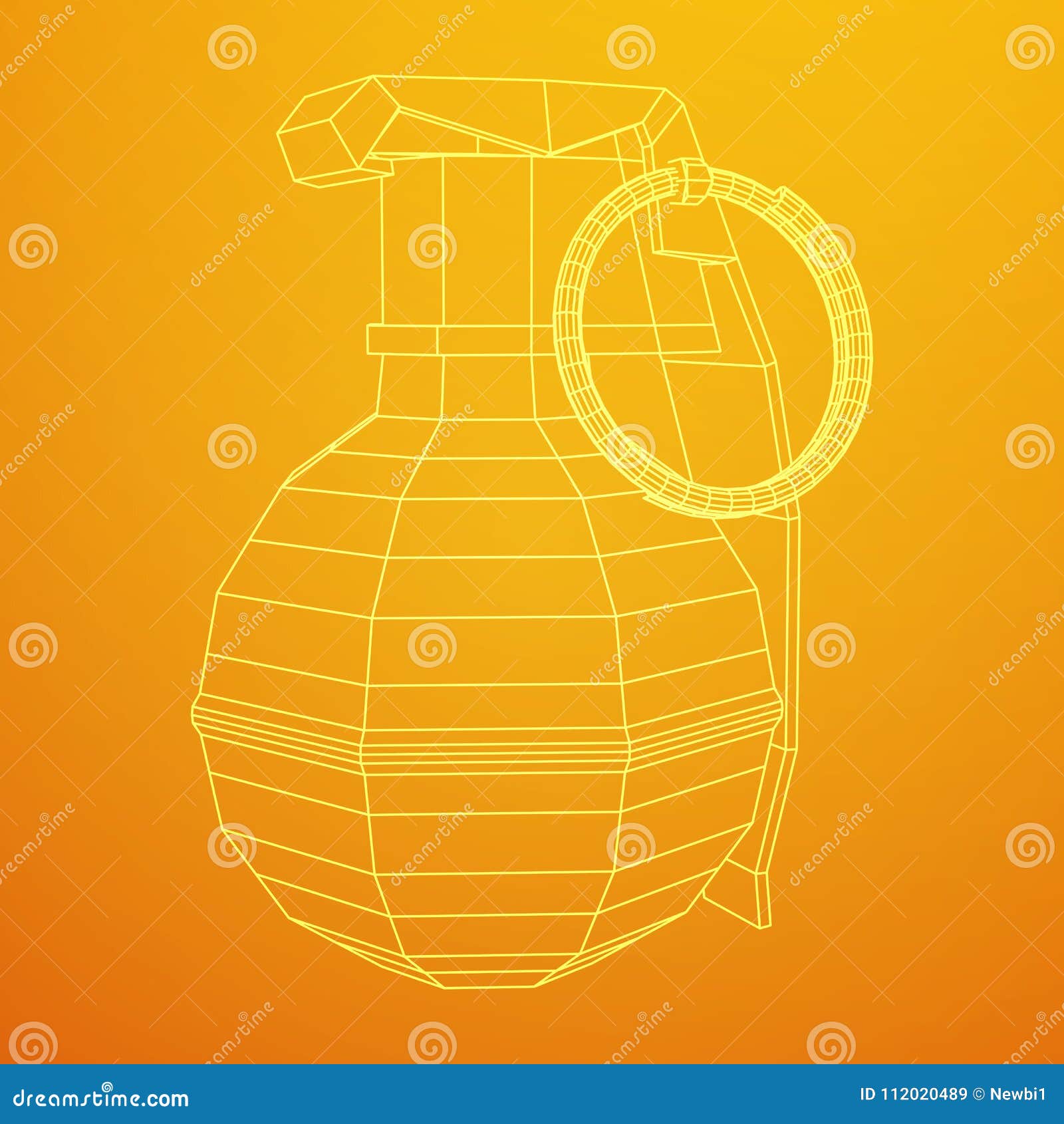 Vector hand bomb stock vector. Illustration of fragment - 112020489