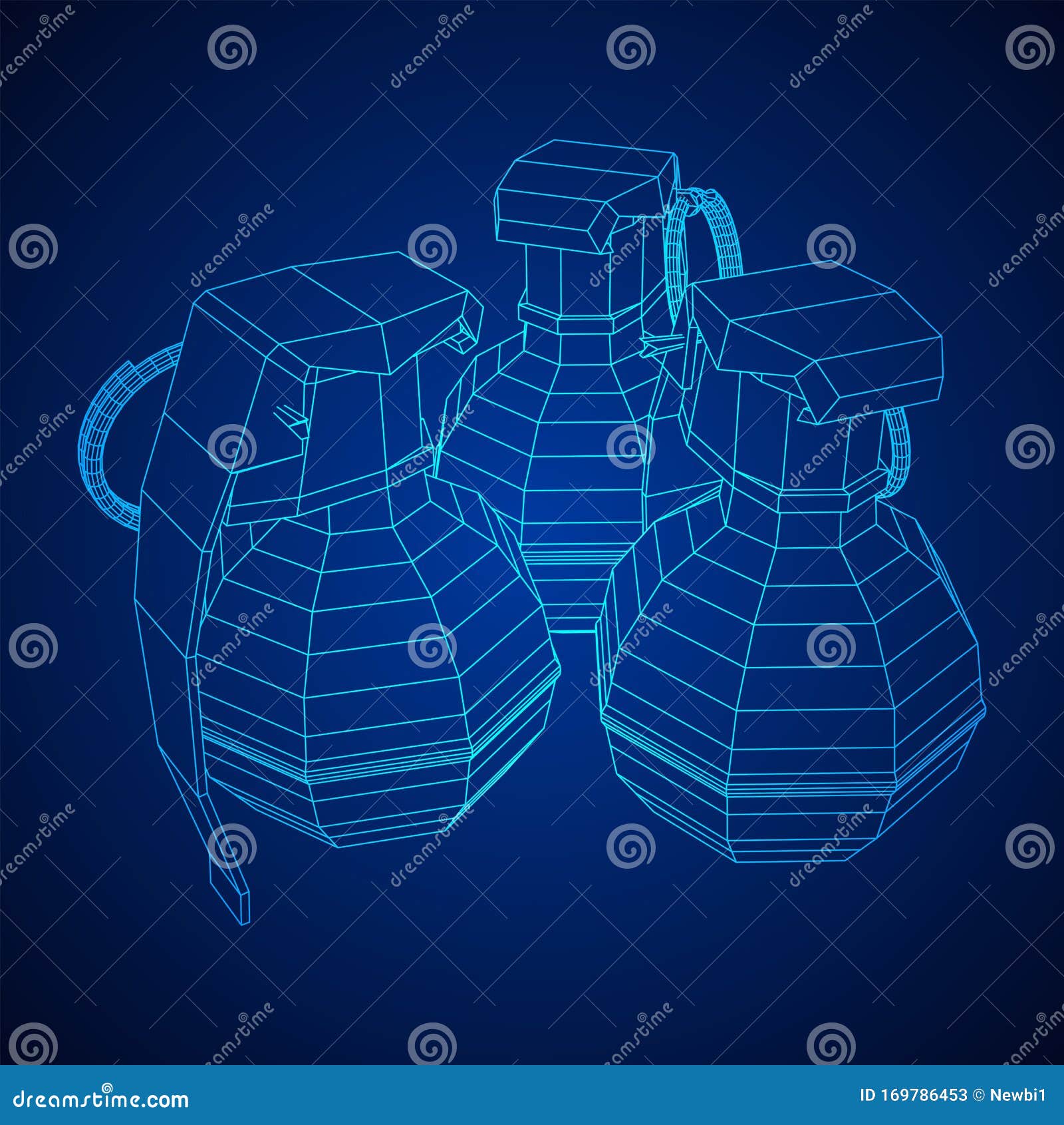 Vector hand bomb stock vector. Illustration of destruction - 169786453