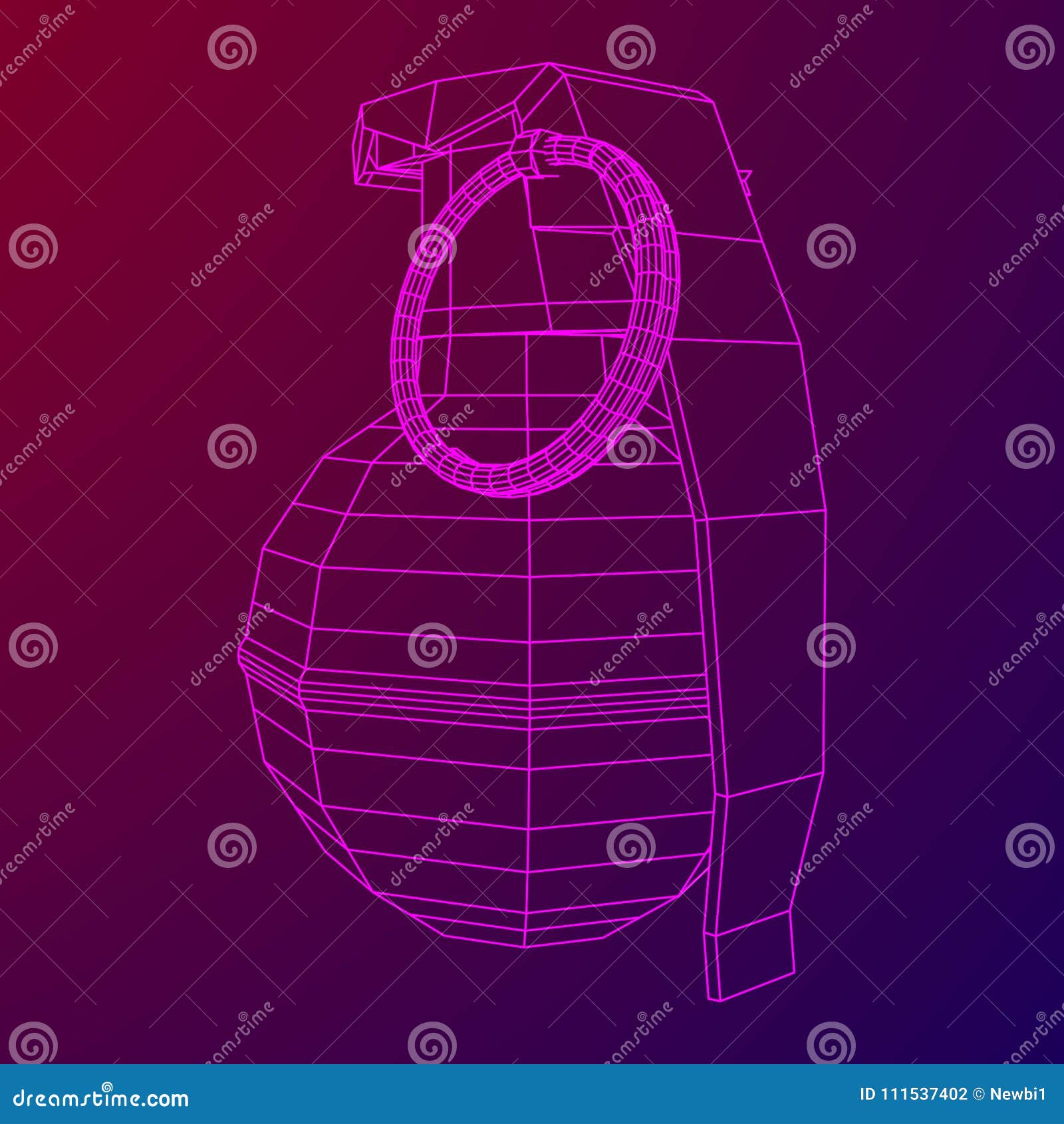 Vector hand bomb stock vector. Illustration of metal - 111537402