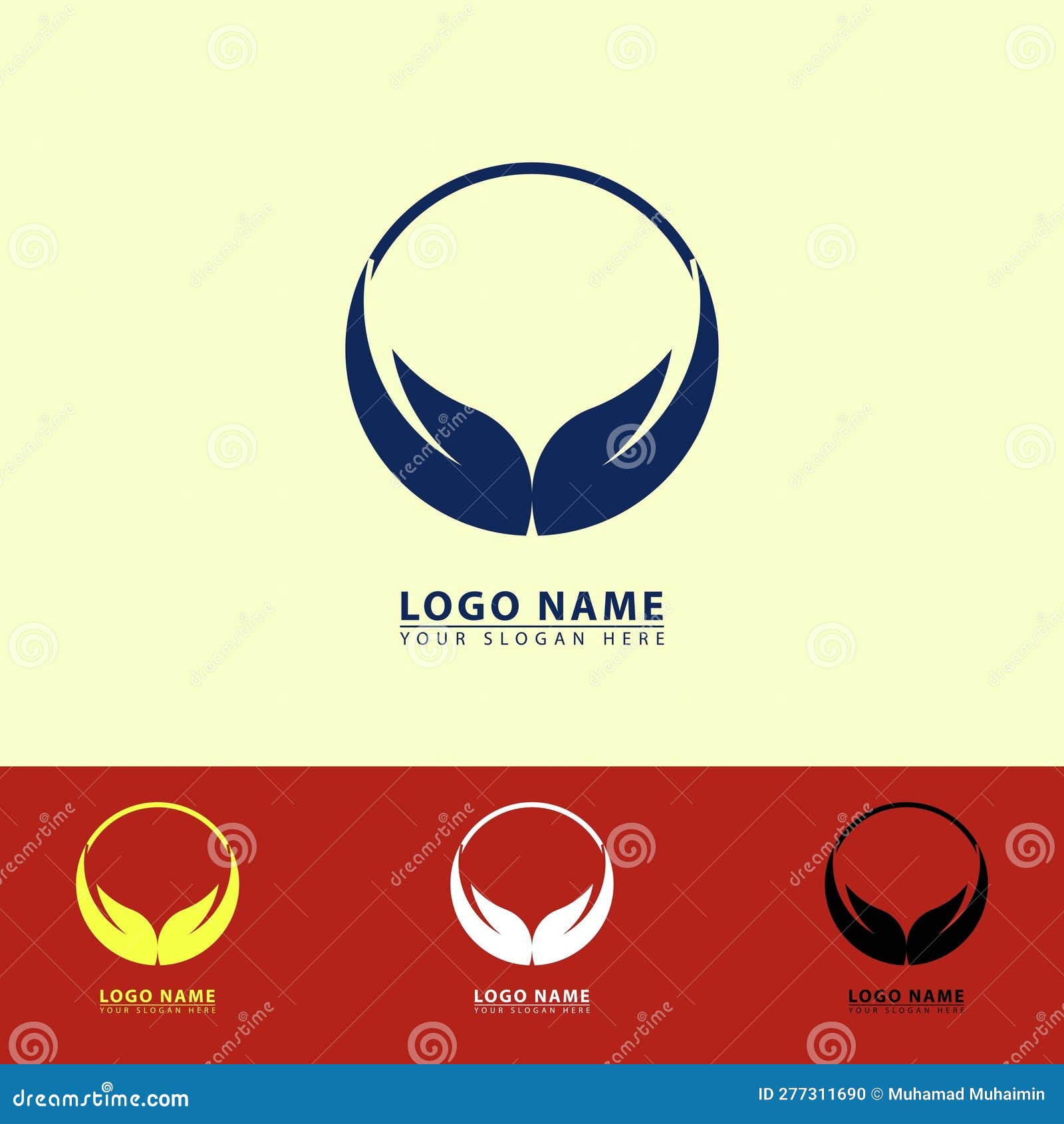 Vector Hand Circle Logo Icon Stock Vector - Illustration of company ...